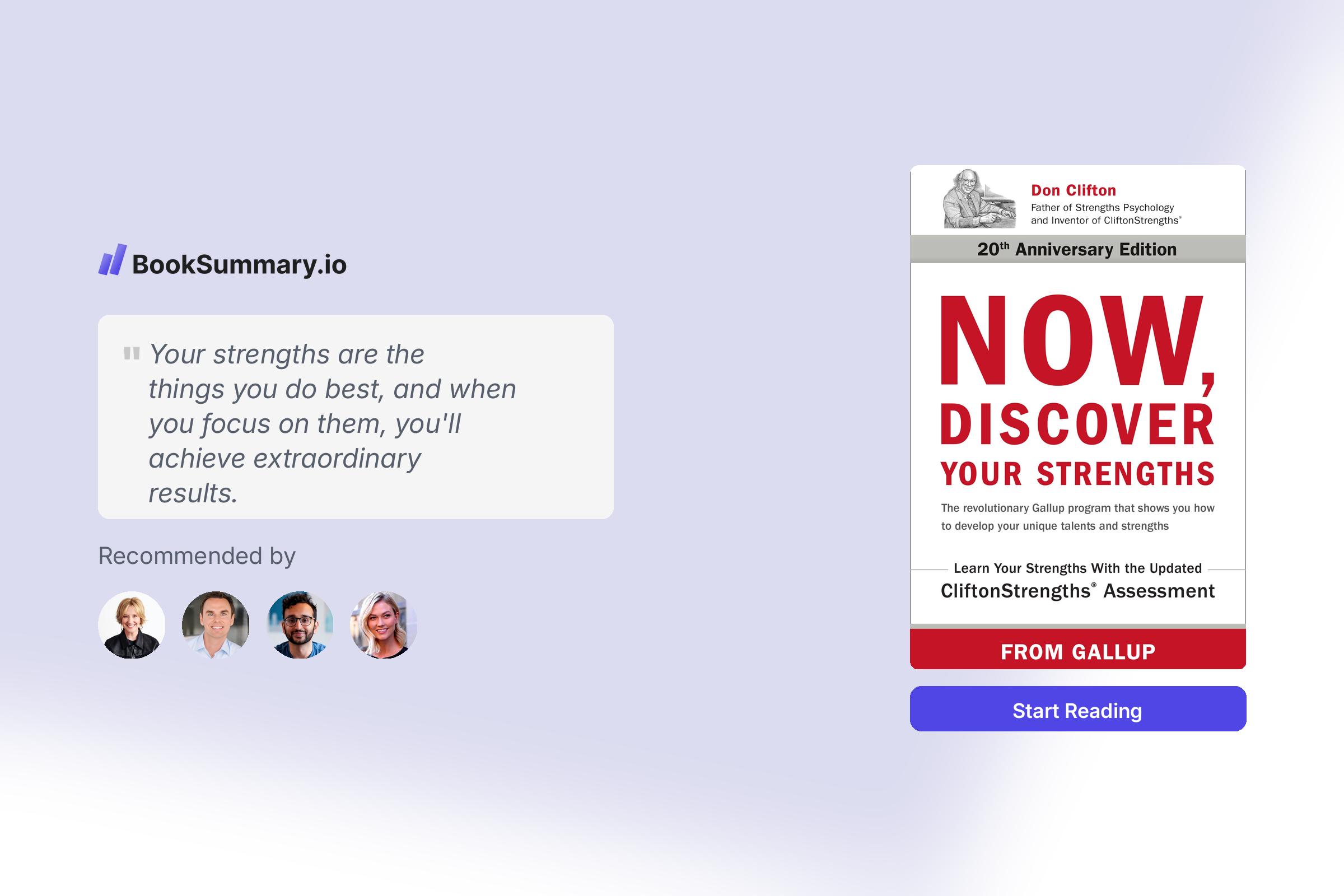 Now, Discover Your Strengths Book Summary