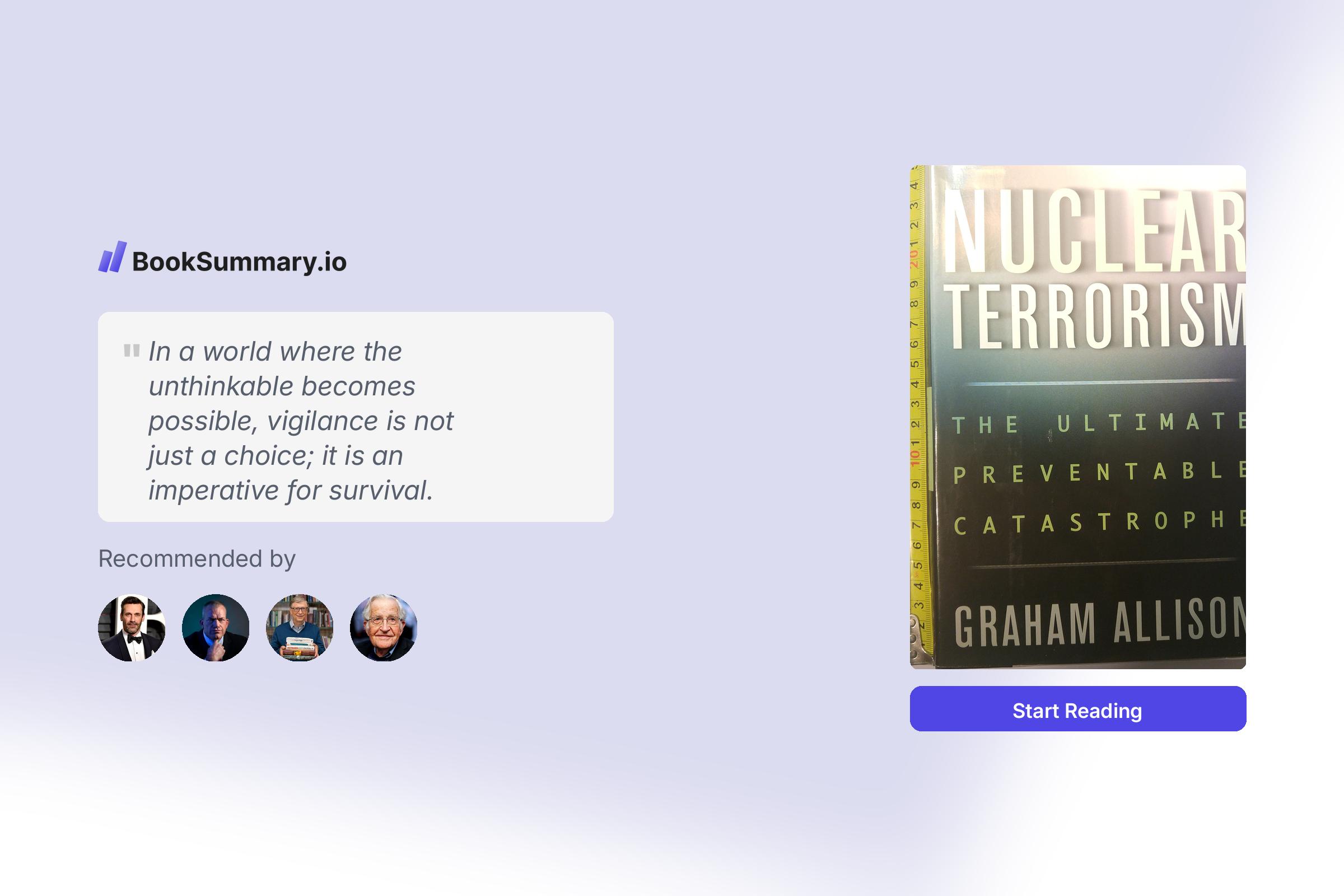 Nuclear Terrorism Book Summary