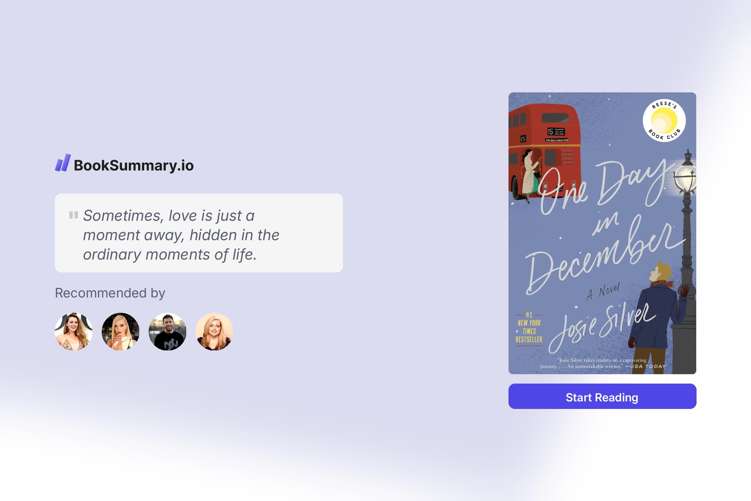 One Day in December Book Summary