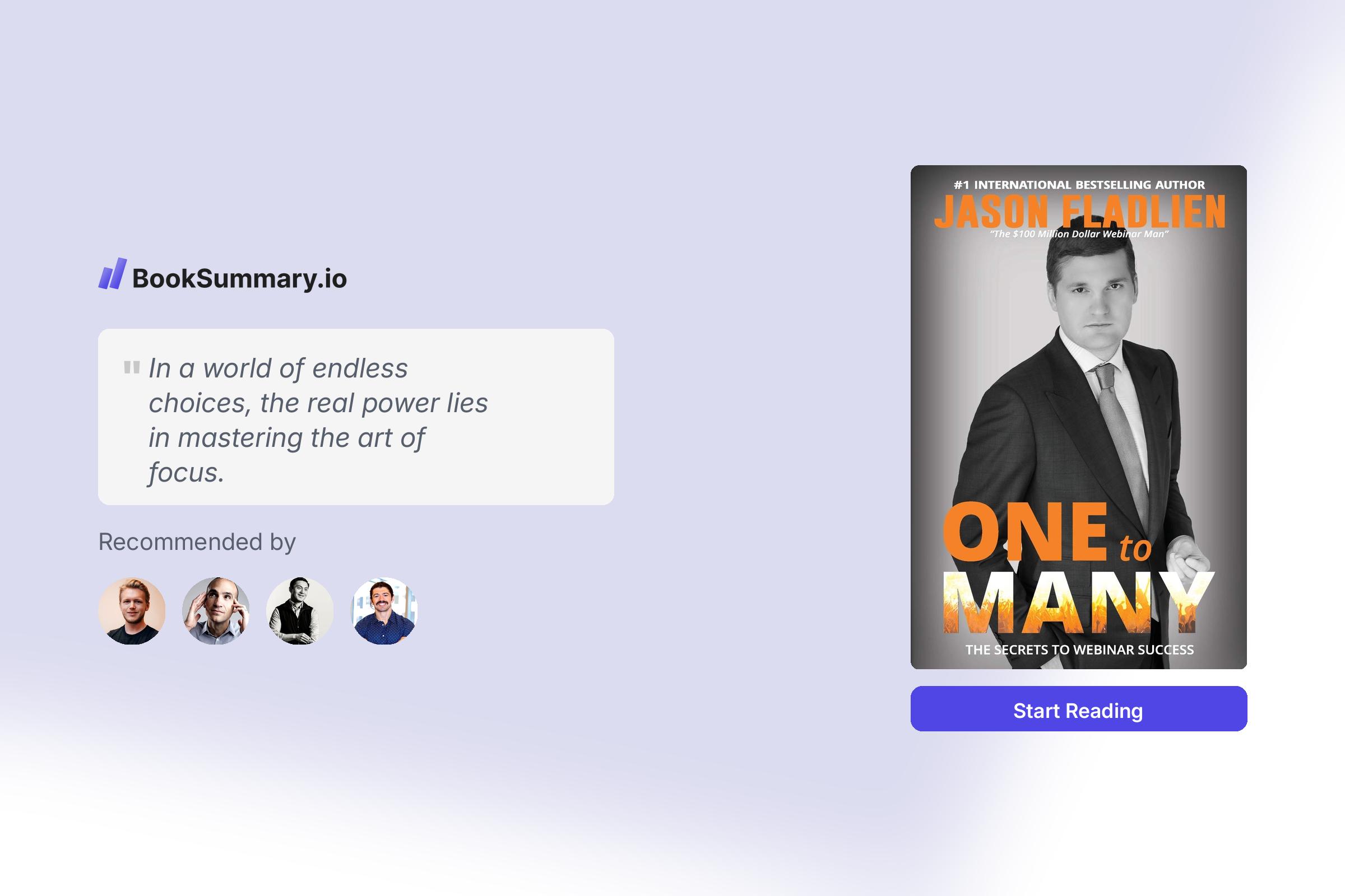 One to Many Book Summary