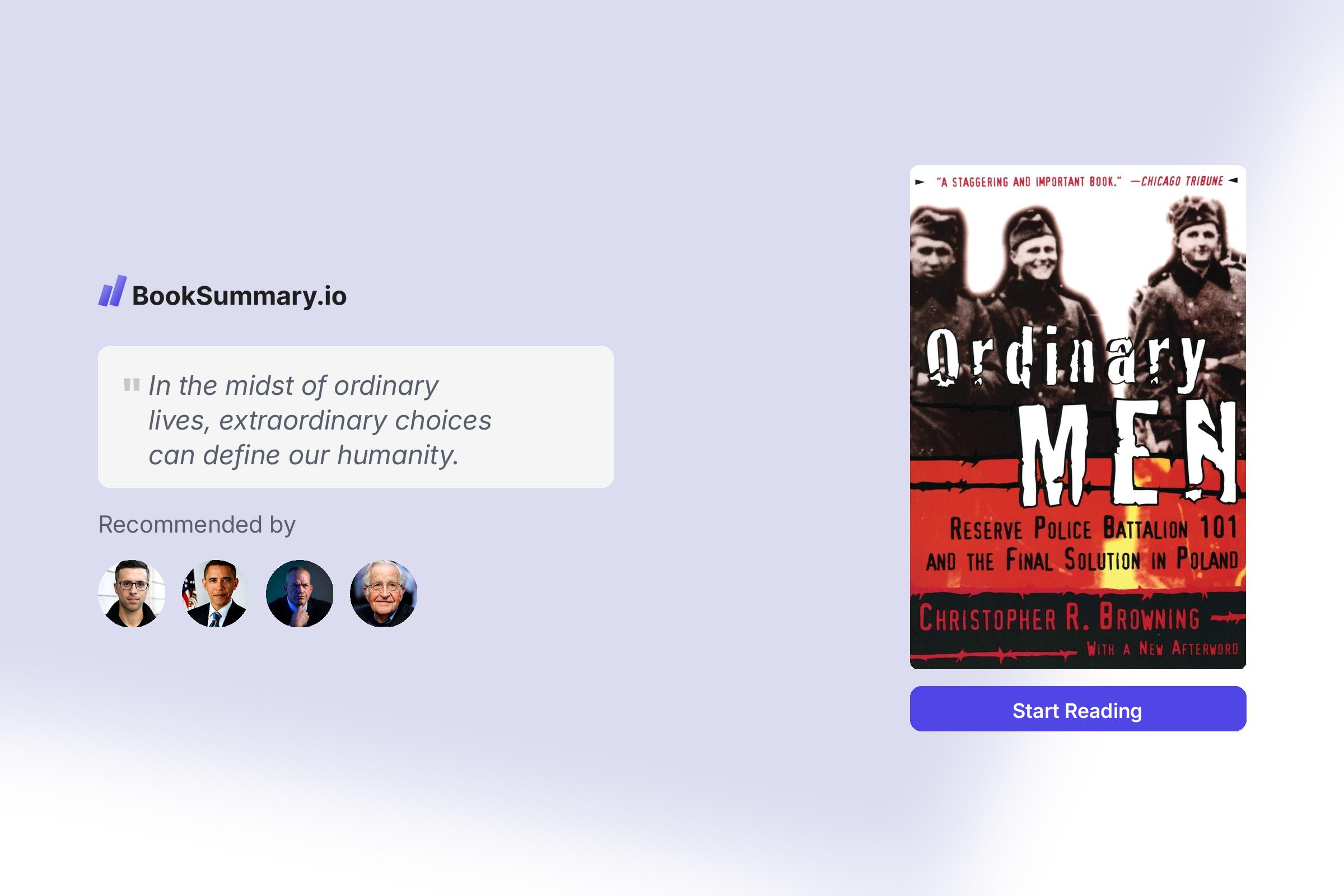 Ordinary Men Book Summary