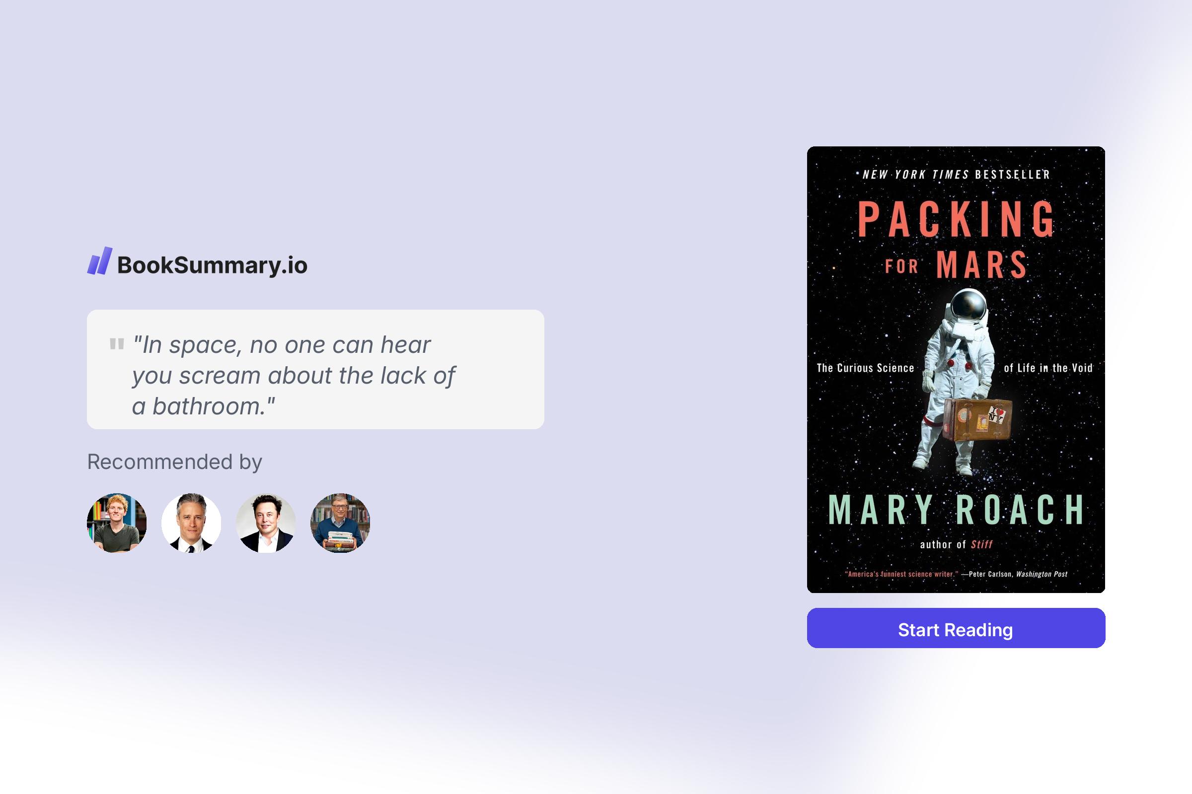 Packing for Mars Book Summary