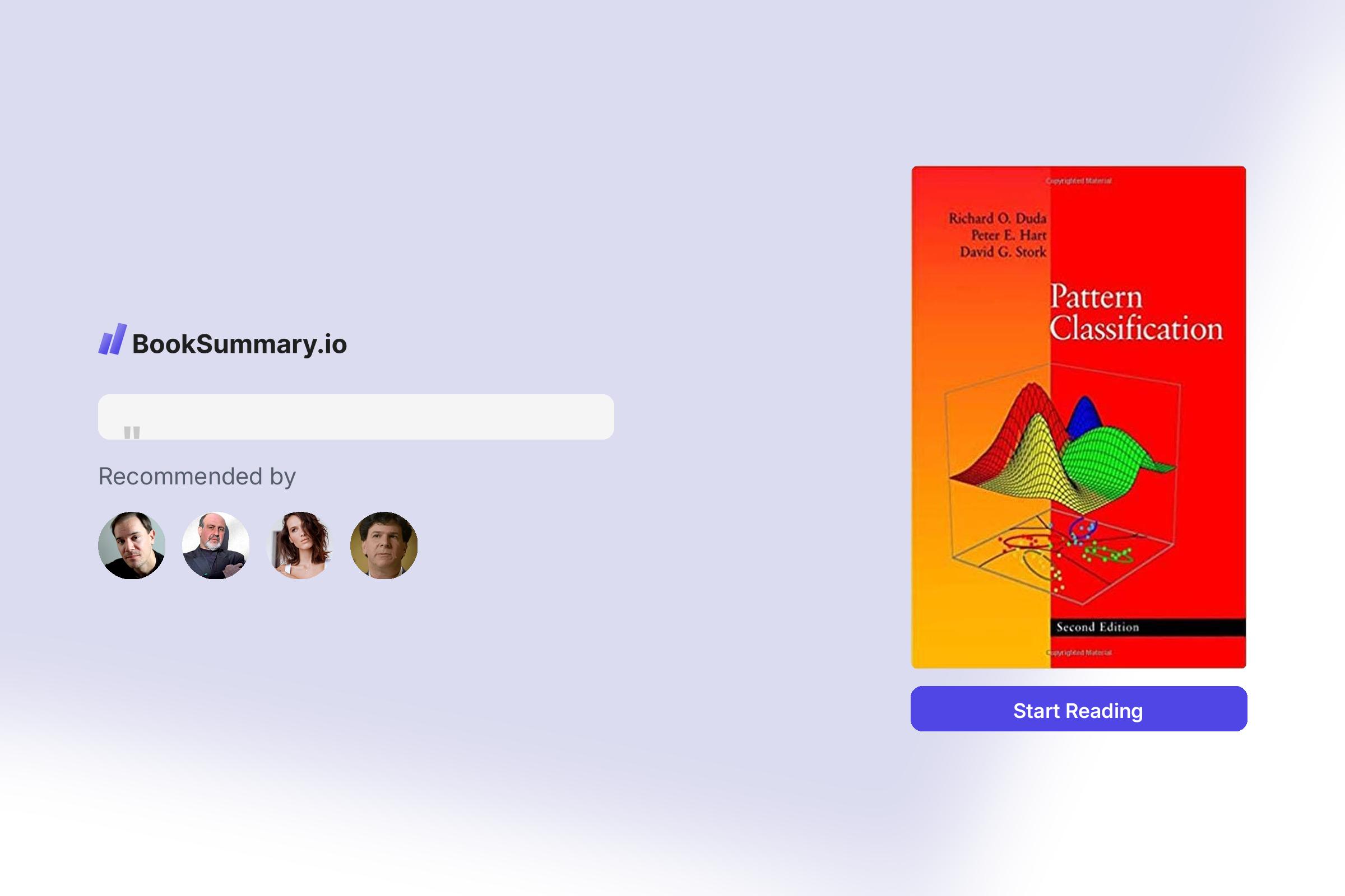 Pattern Classification Book Summary