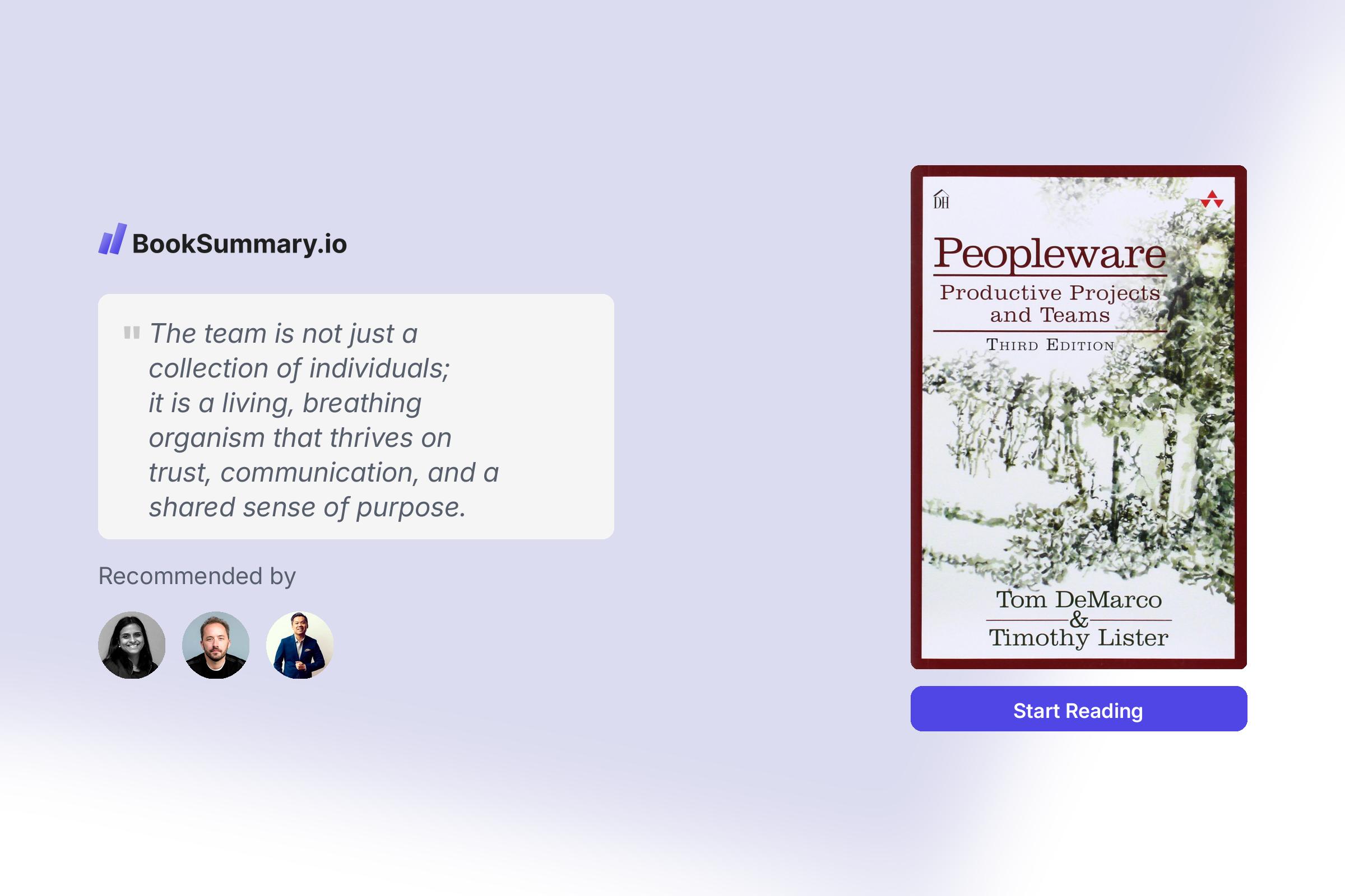 Peopleware Book Summary