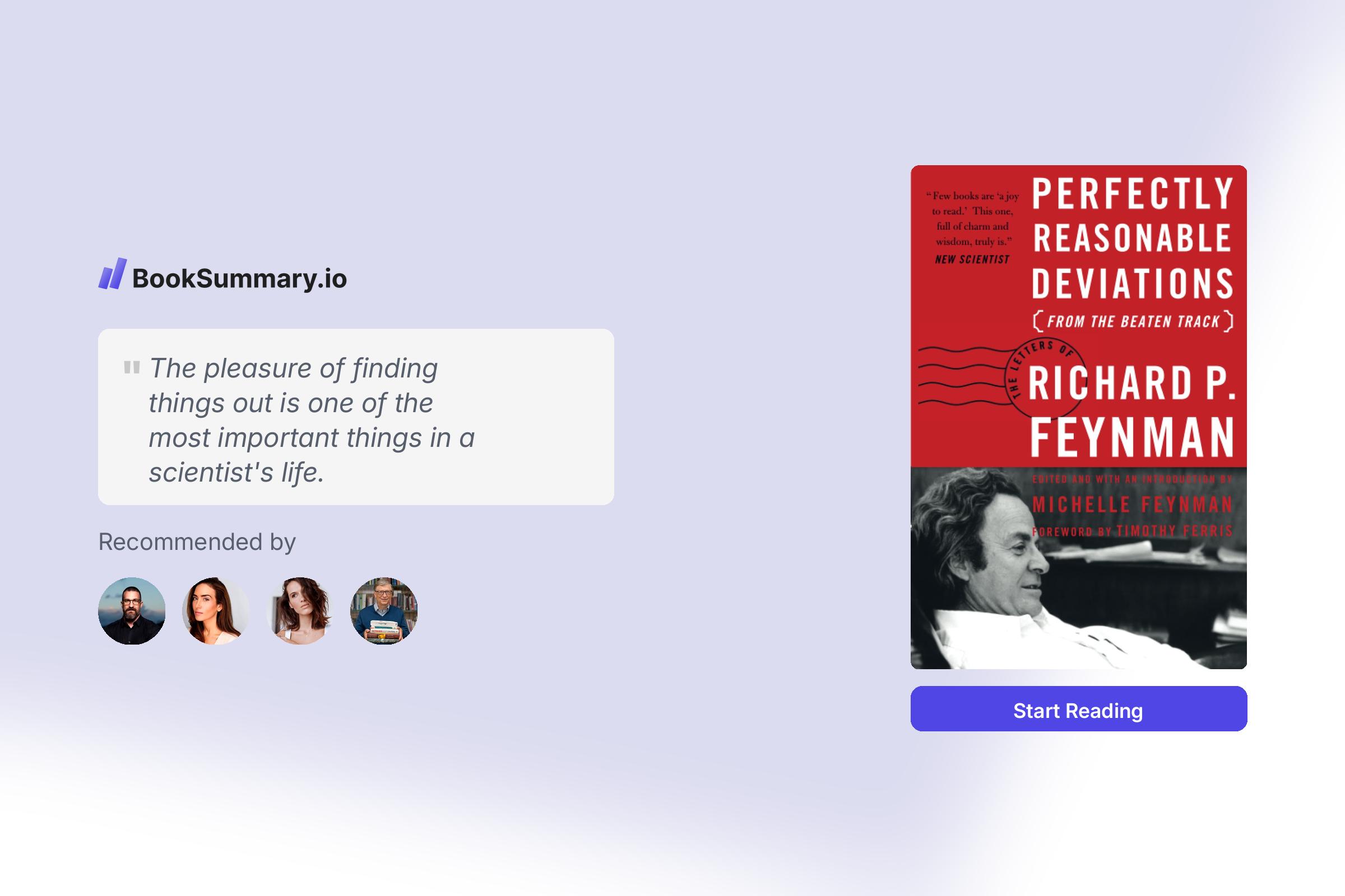 Perfectly Reasonable Deviations from the Beaten Track Book Summary