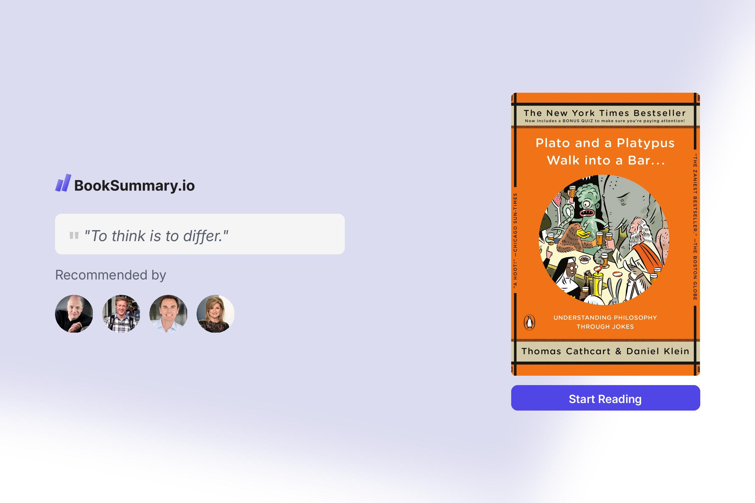 Plato and a Platypus Walk into a Bar . . . Book Summary