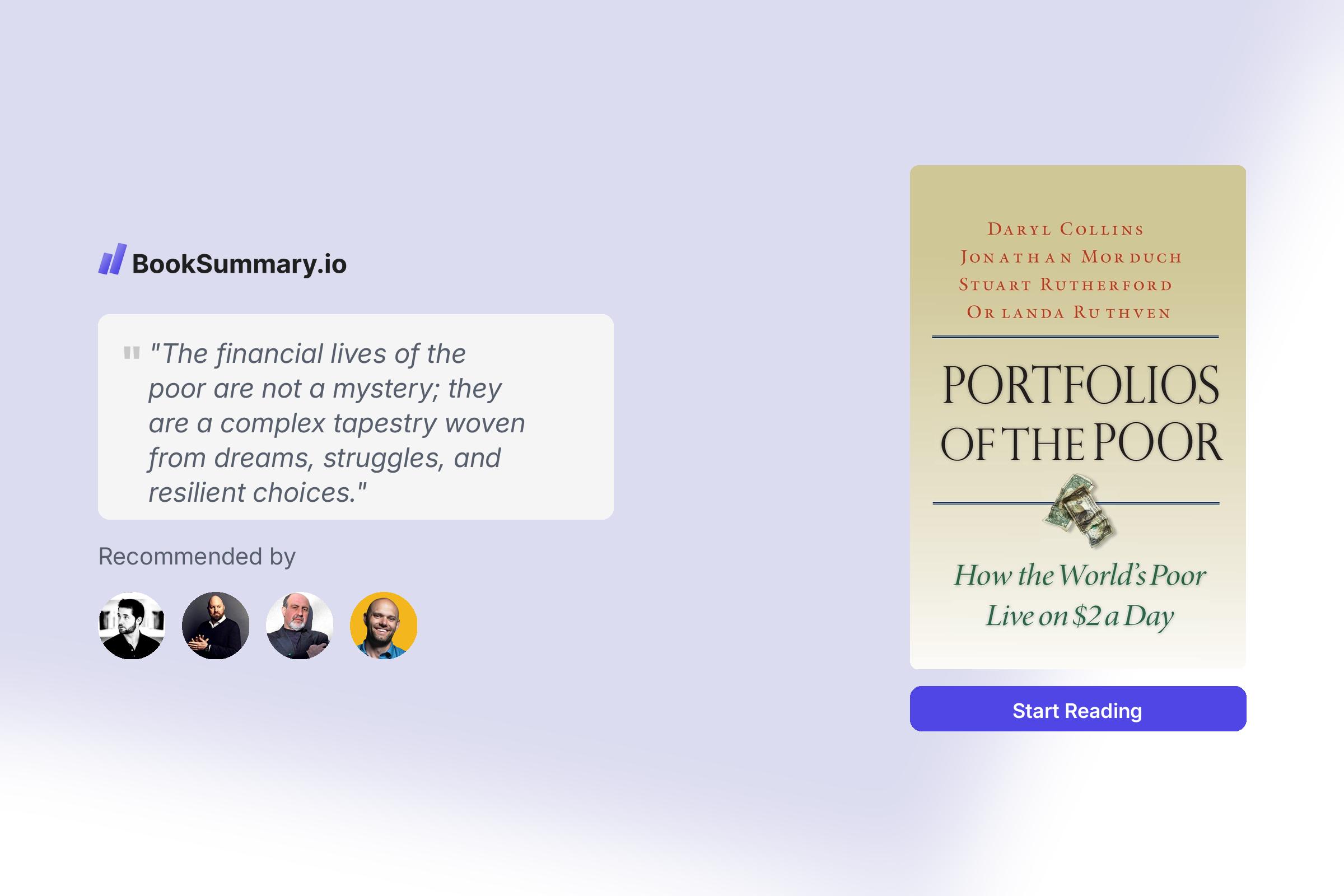 Portfolios of the Poor Book Summary