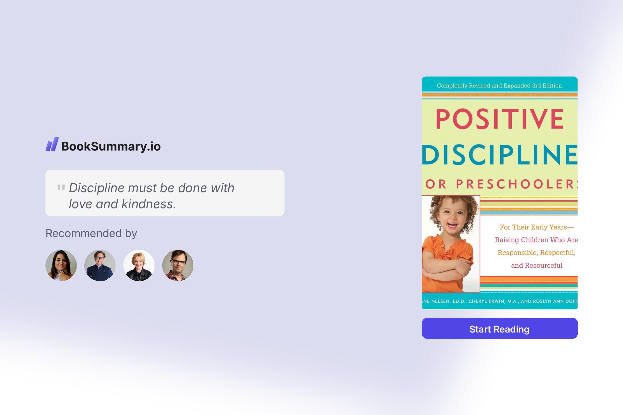 Positive Discipline for Preschoolers Book Summary