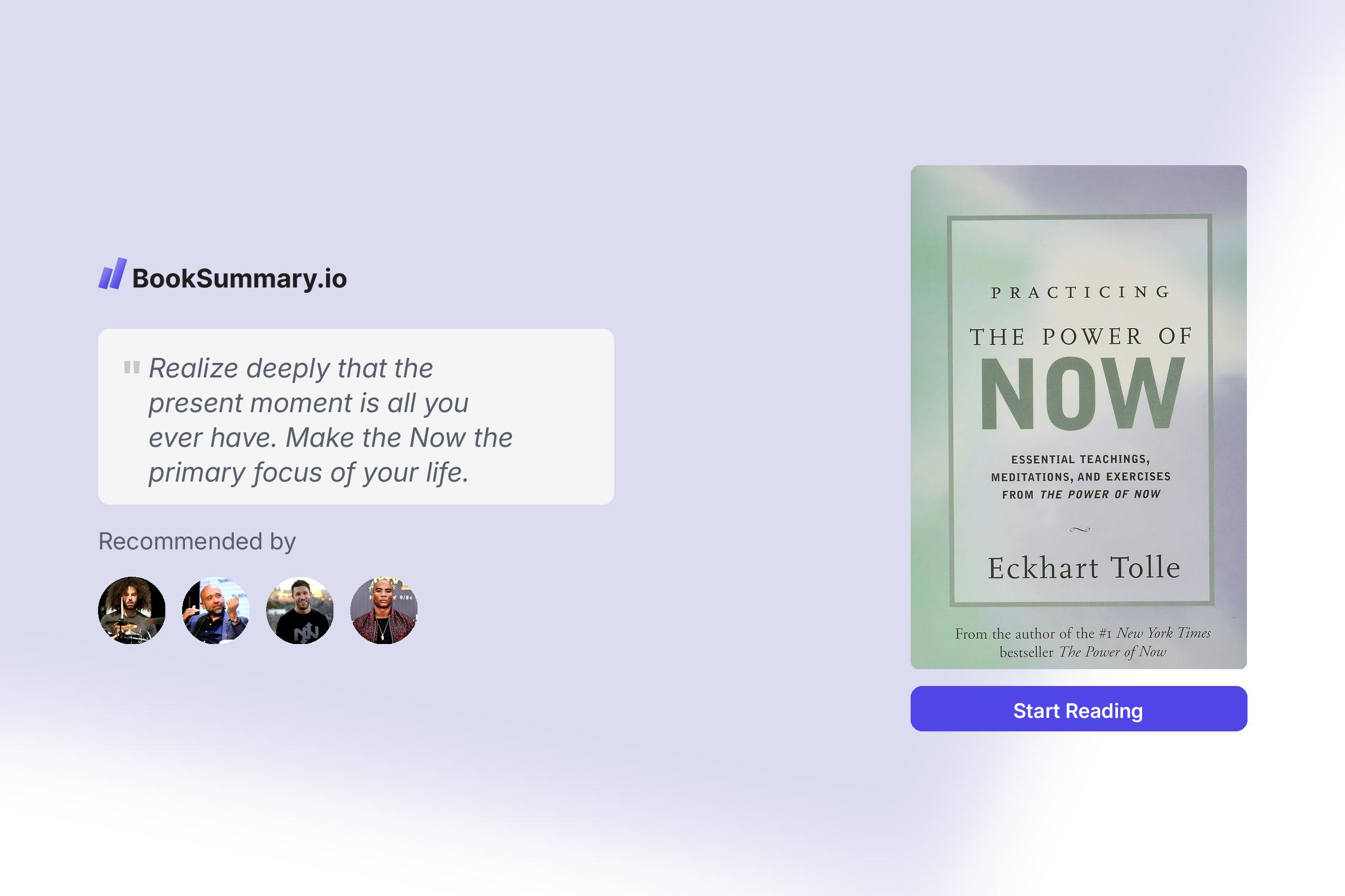 Practicing the Power of Now Book Summary