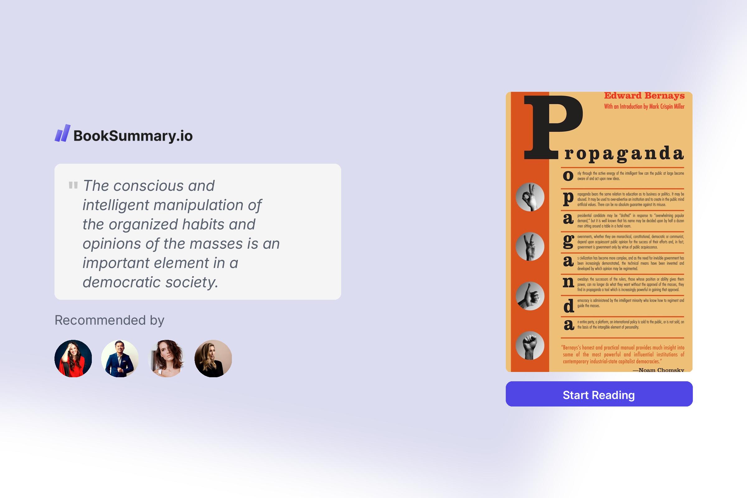 Propaganda Book Summary