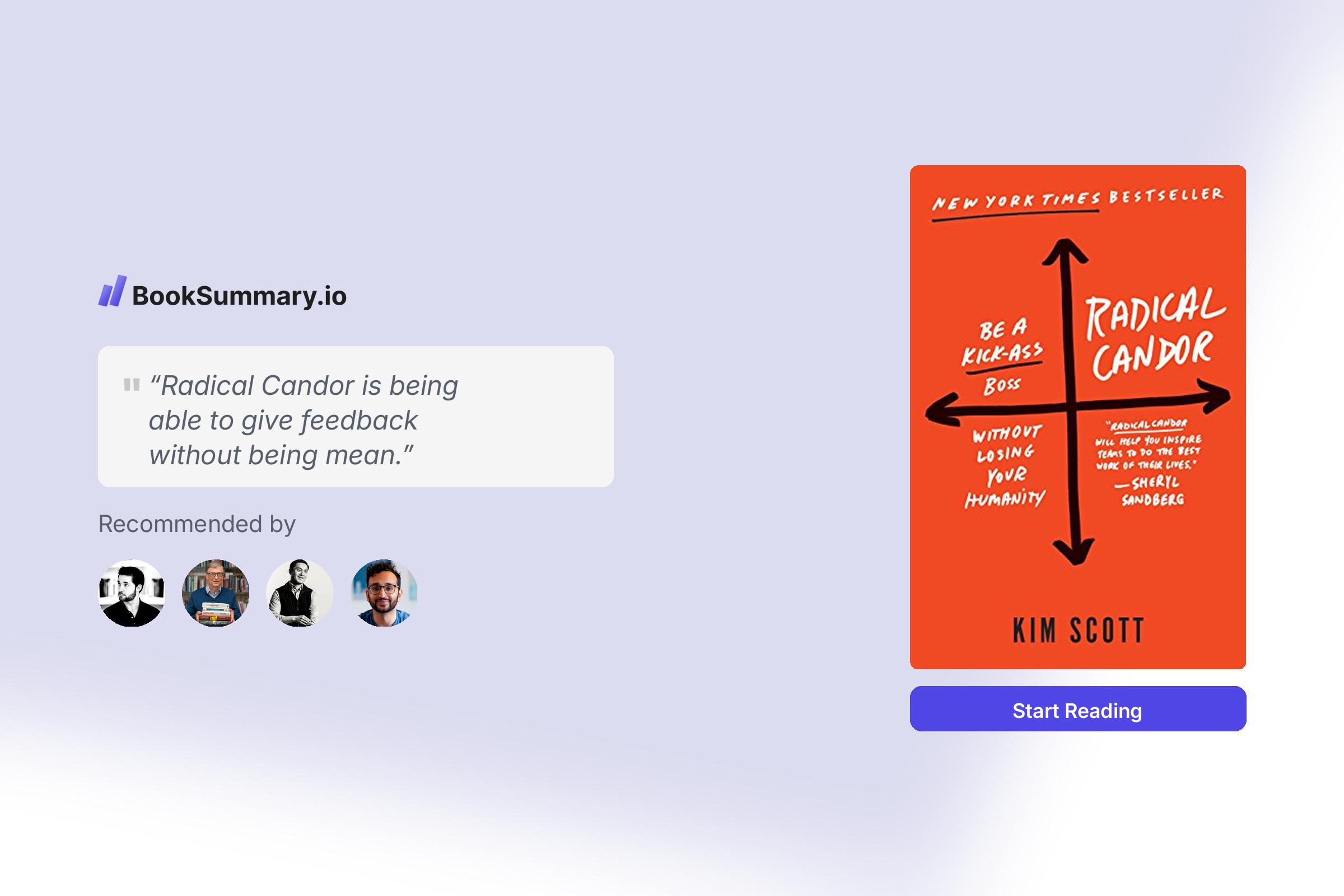 Radical Candor Book Summary