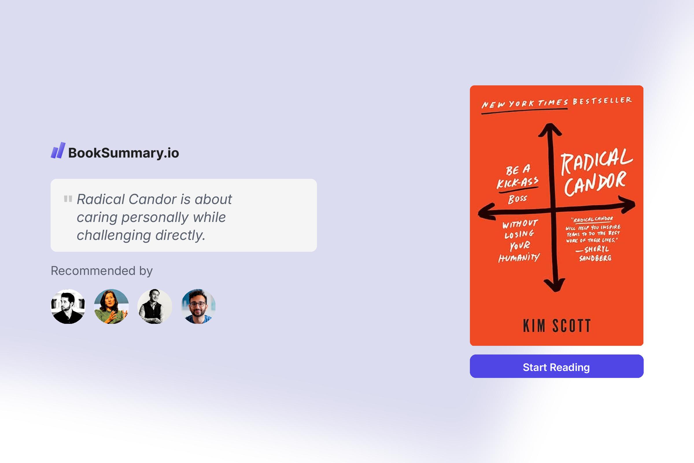 Radical Candor Book Summary