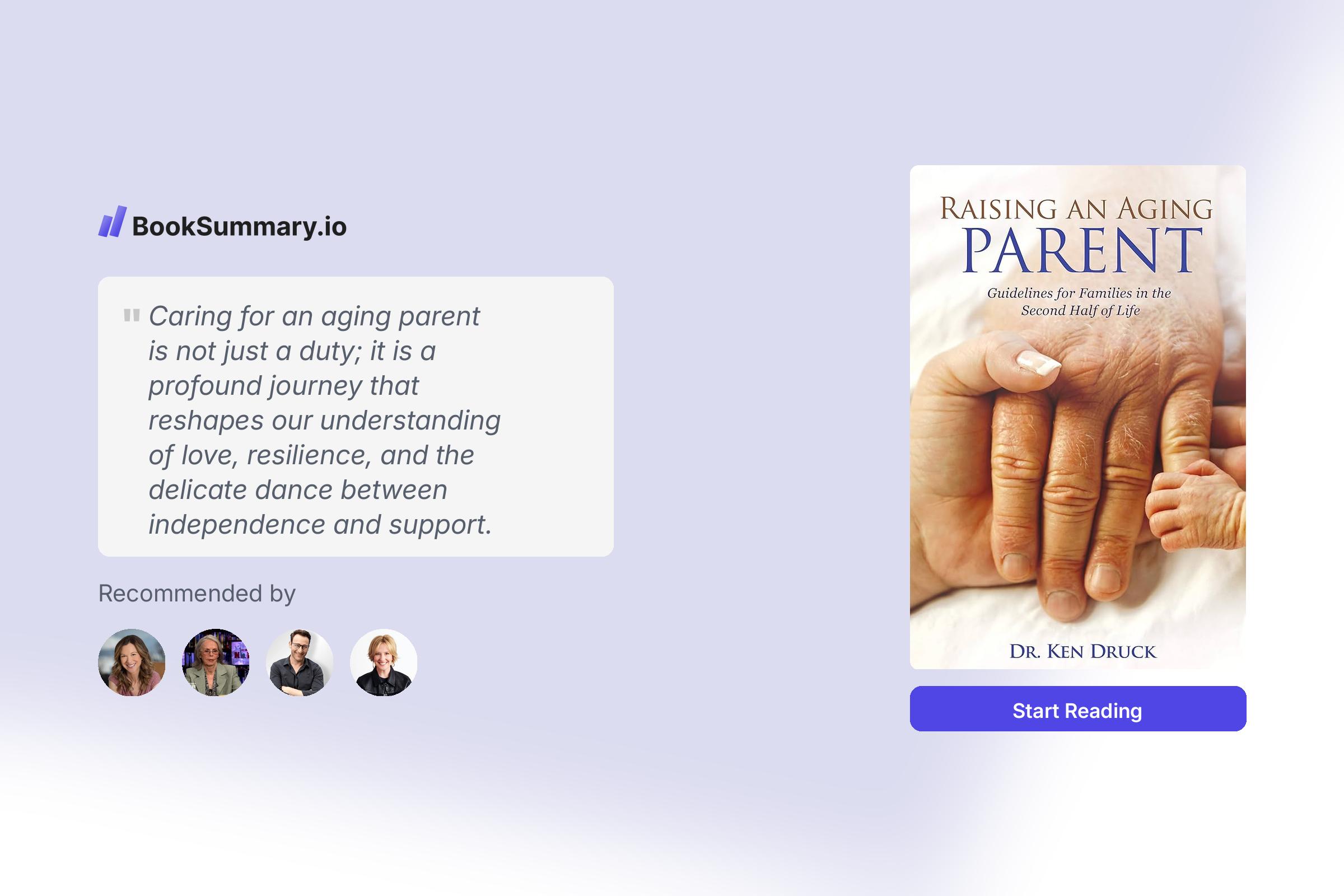 Raising an Aging Parent Book Summary