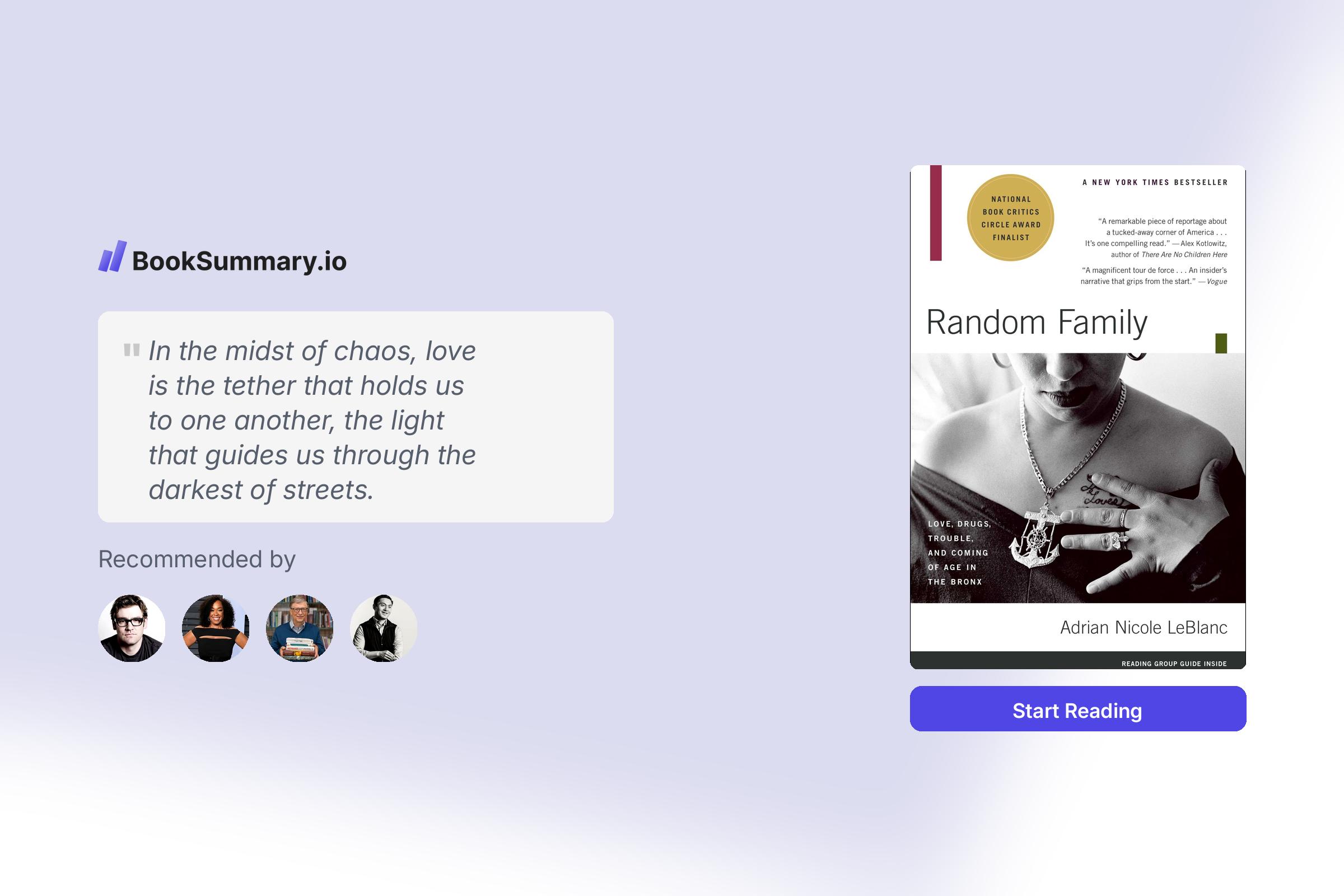 Random Family Book Summary