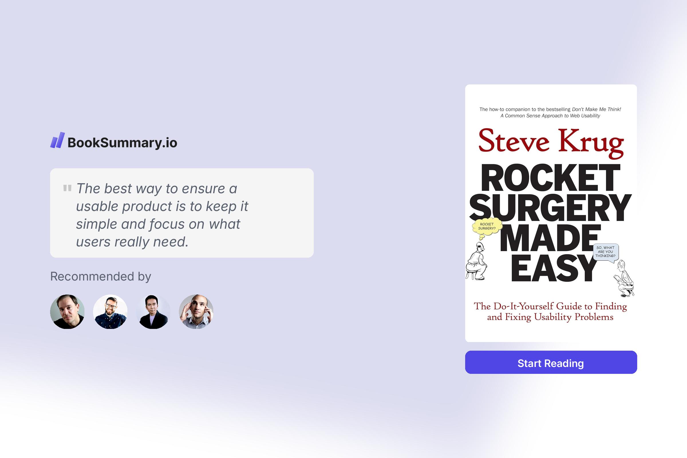 Rocket Surgery Made Easy Book Summary