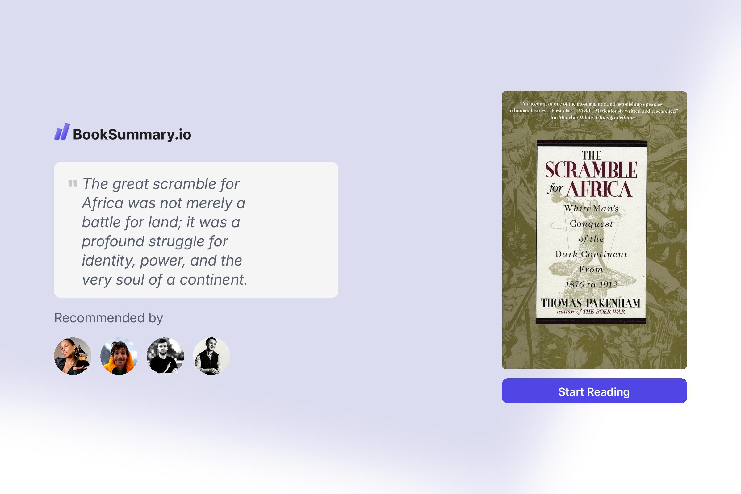 Scramble for Africa... Book Summary