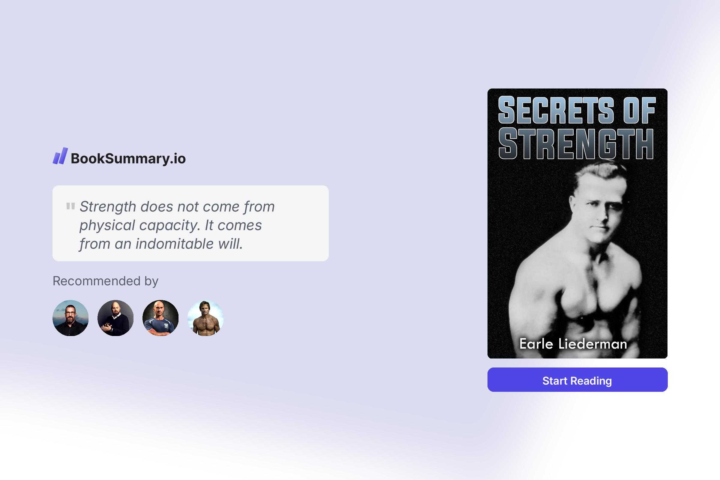 Secrets of Strength Book Summary