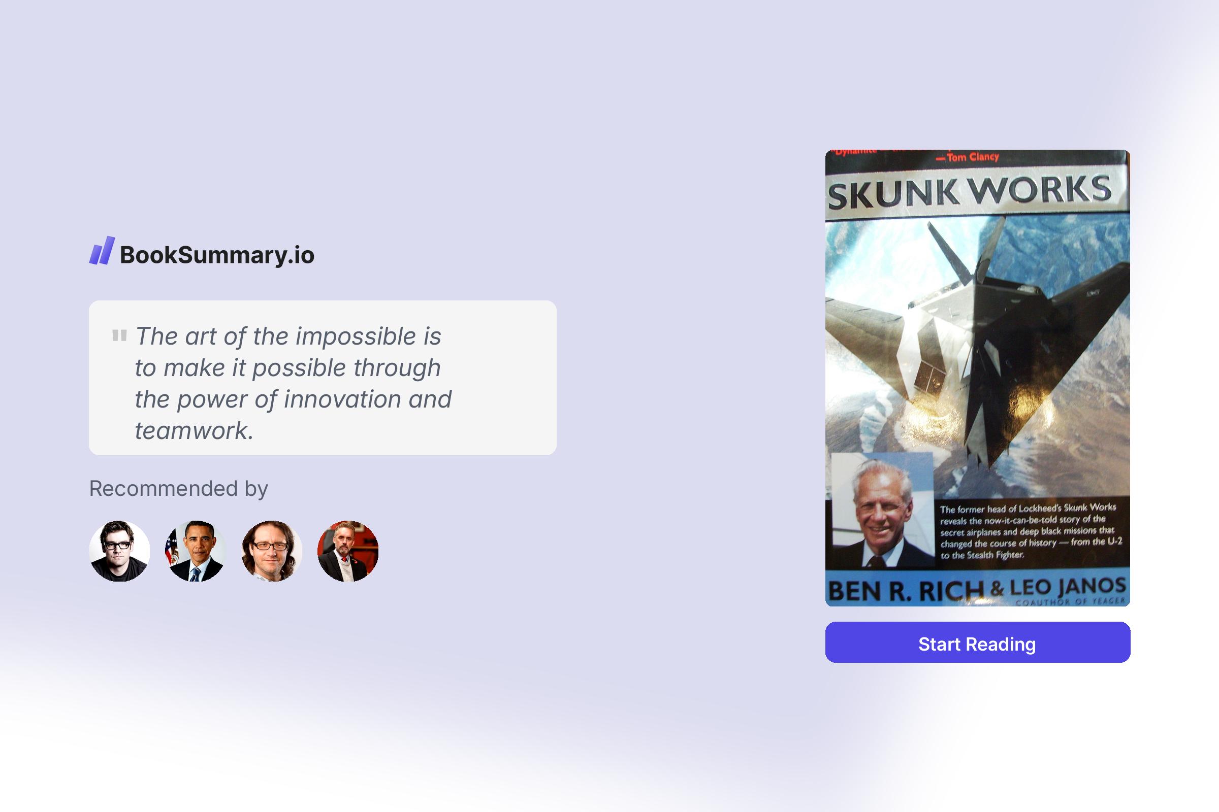 Skunk Works Book Summary