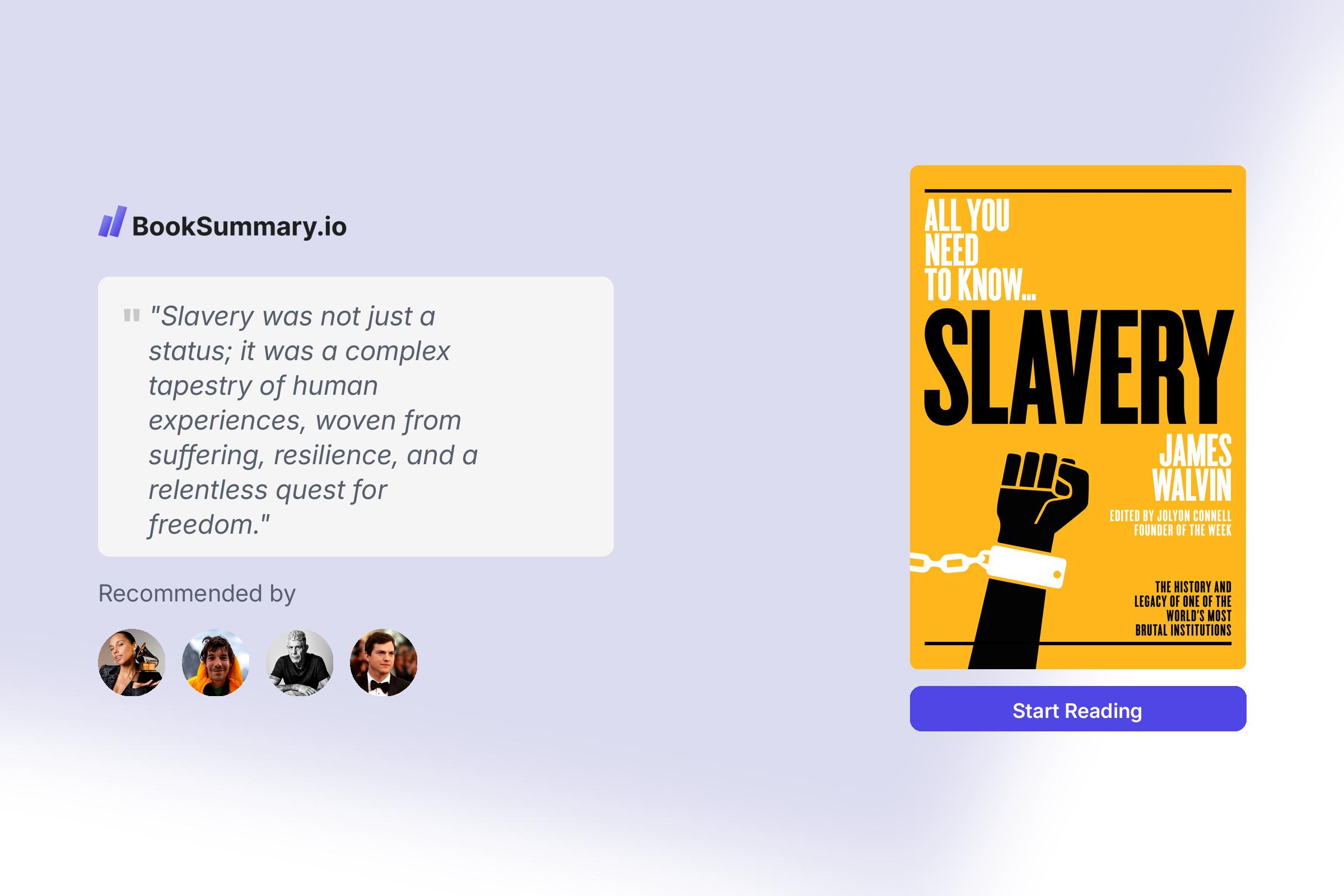 Slavery Book Summary