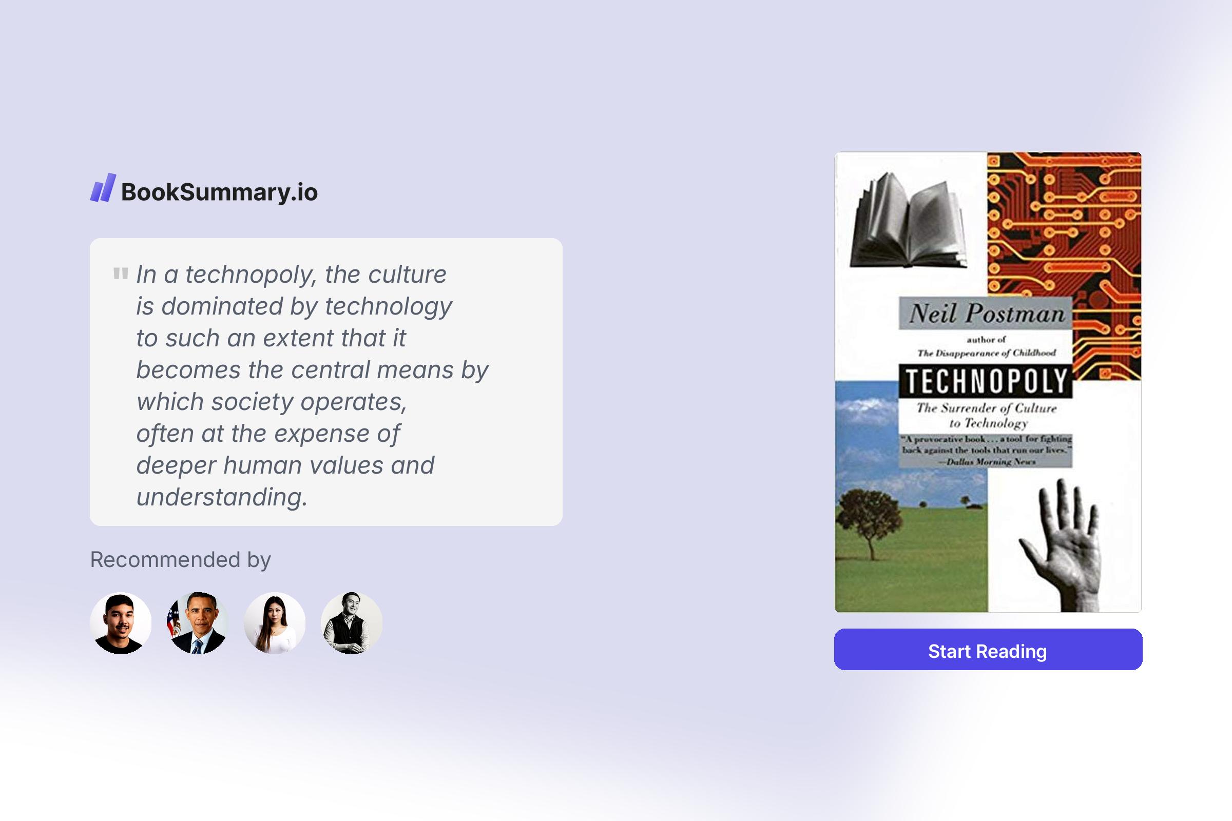 Technopoly Book Summary