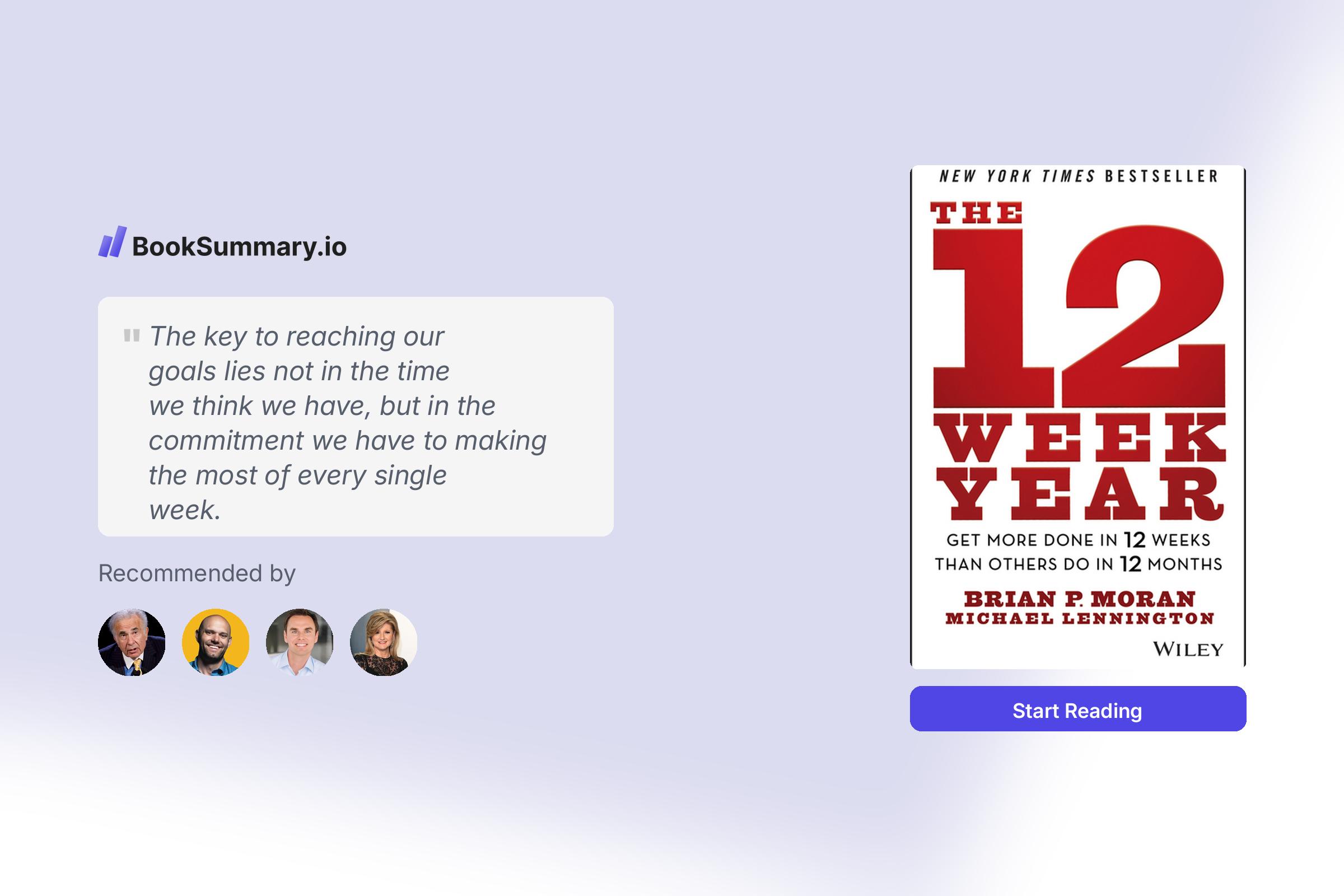 The 12 Week Year Book Summary