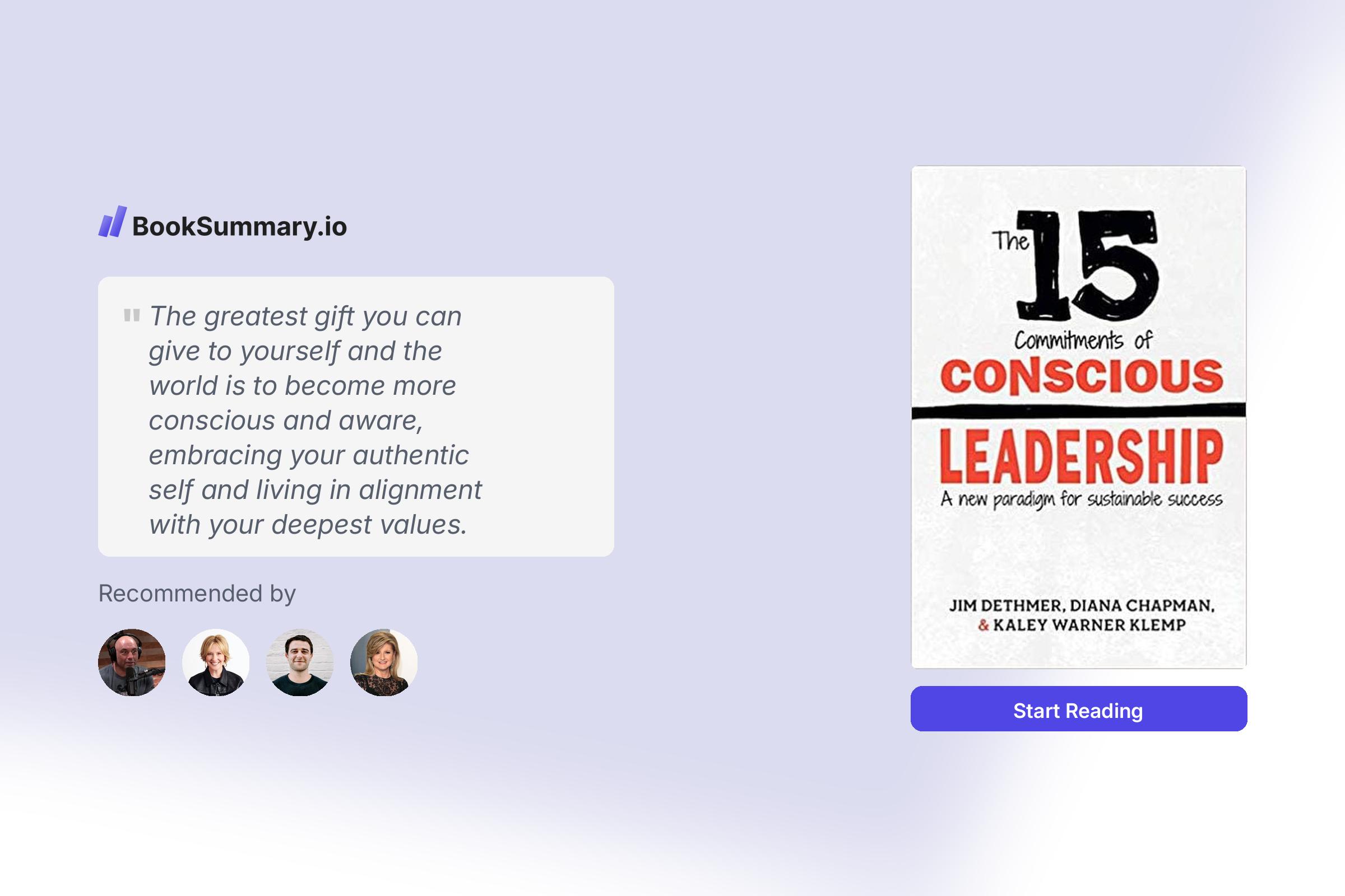 The 15 Commitments of Conscious Leadership Book Summary