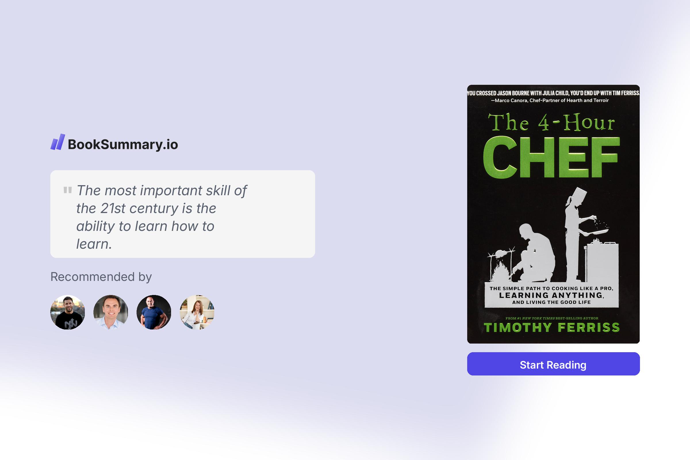 The 4-hour Chef Book Summary