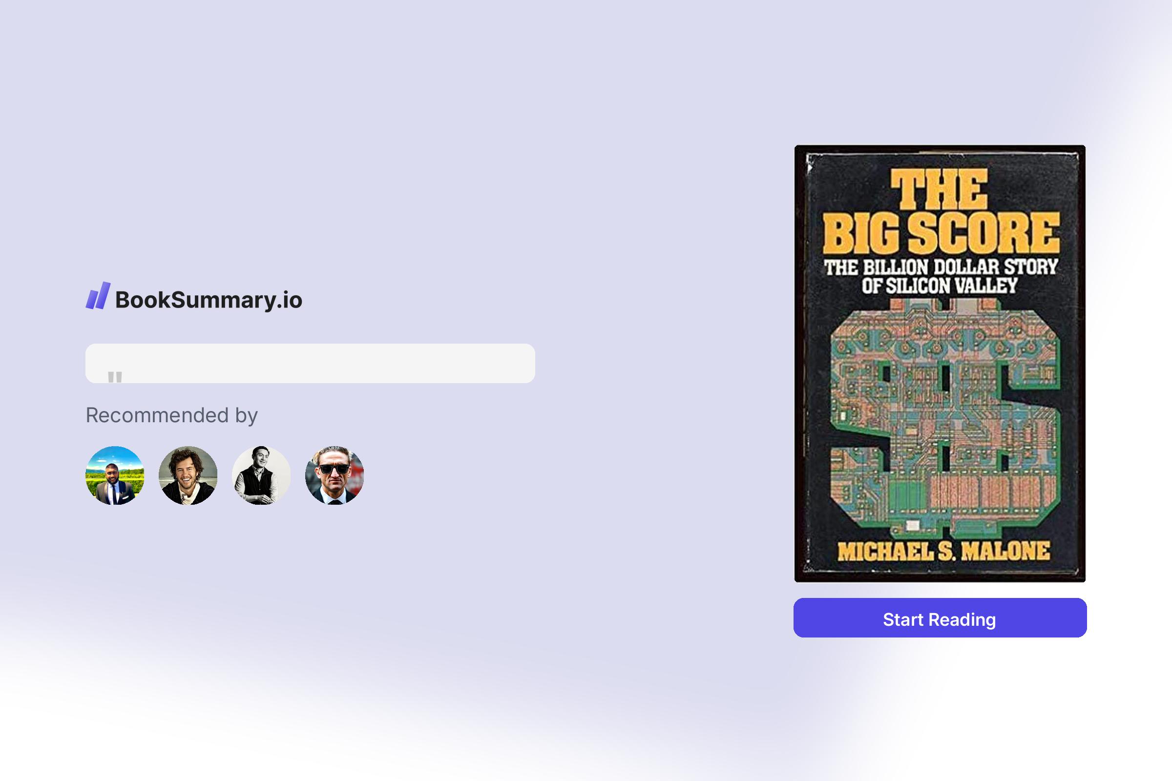 The Big Score Book Summary