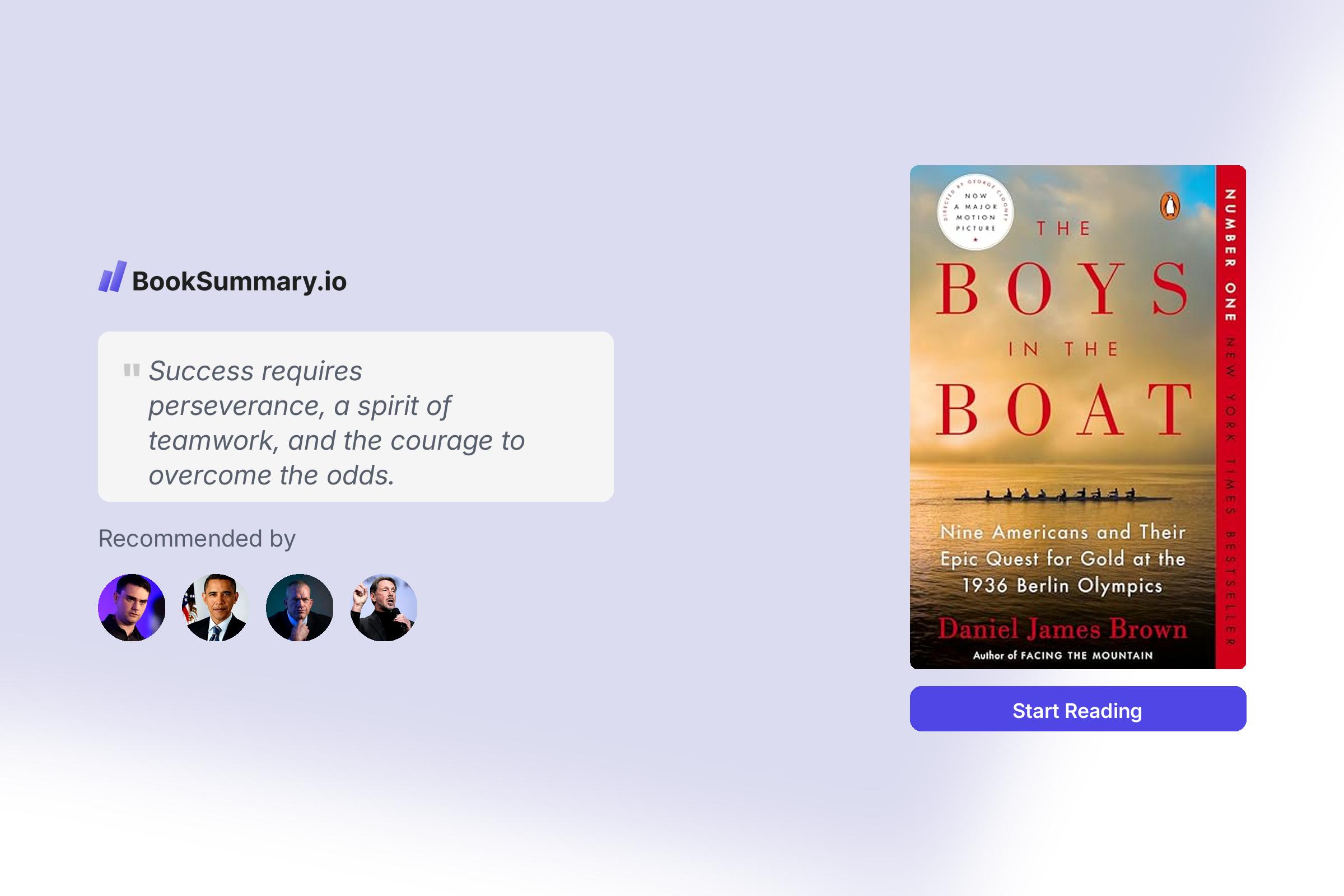 The Boys in the Boat Book Summary