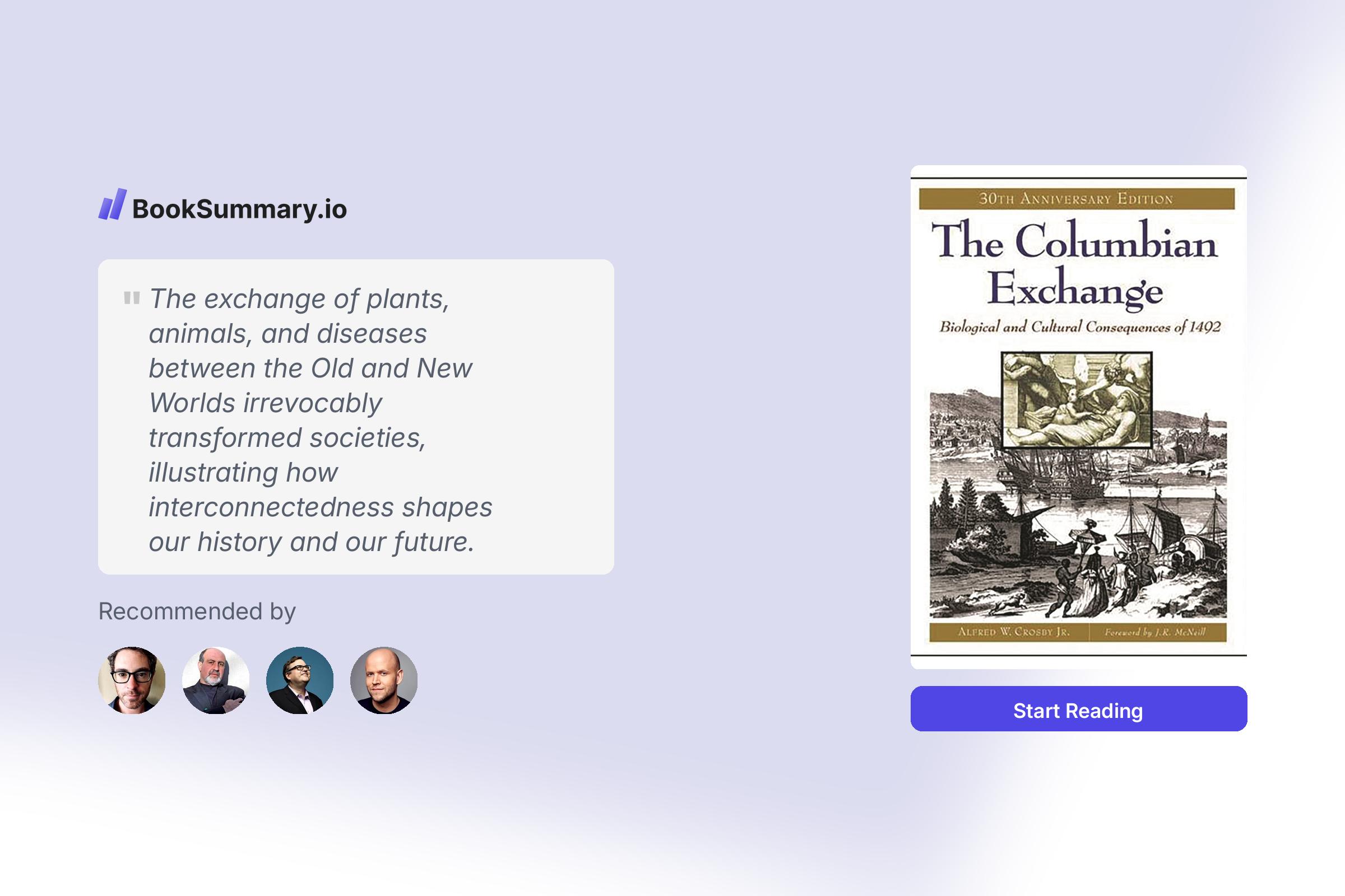 The Columbian Exchange Book Summary