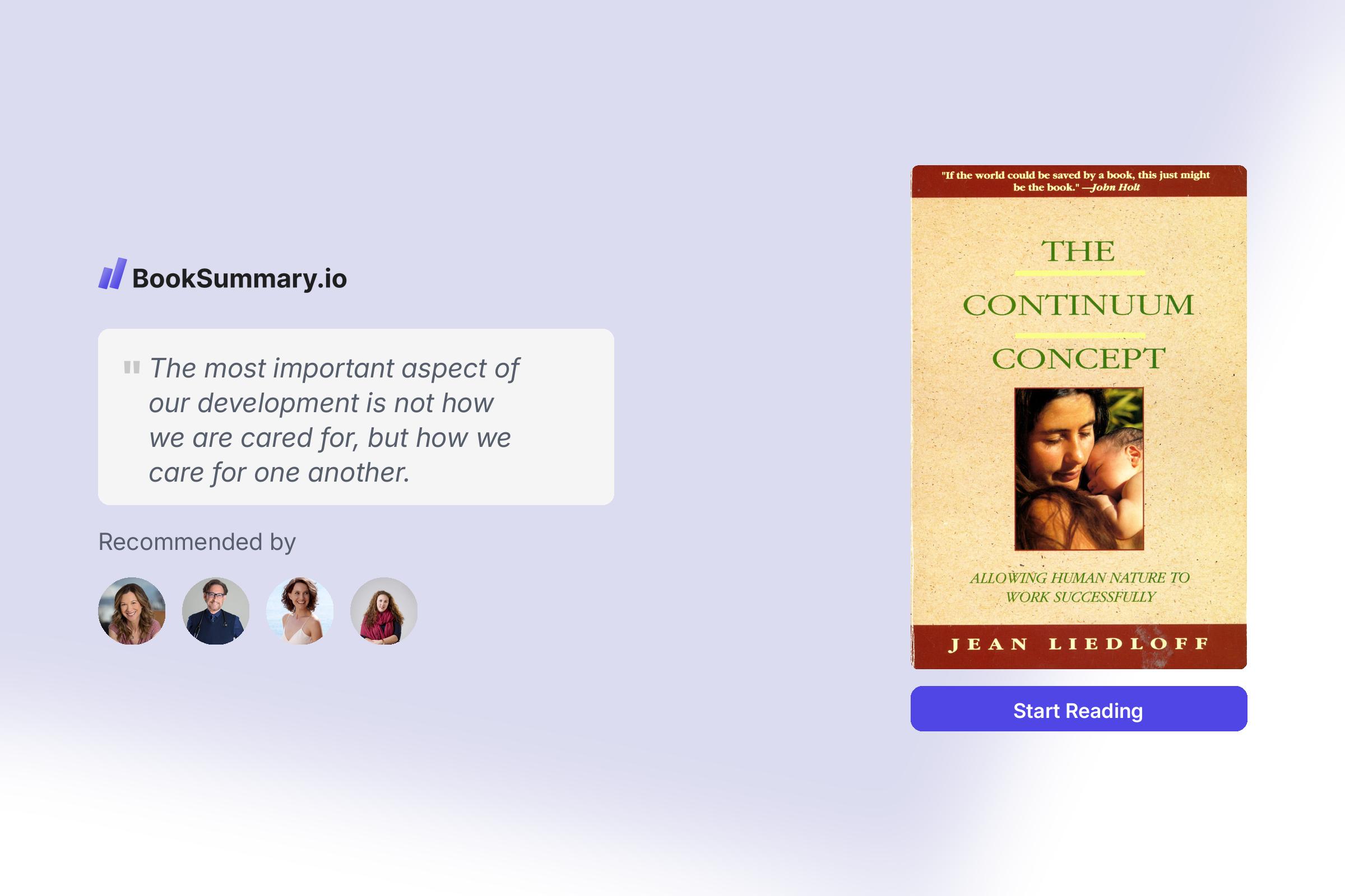 The Continuum Concept Book Summary