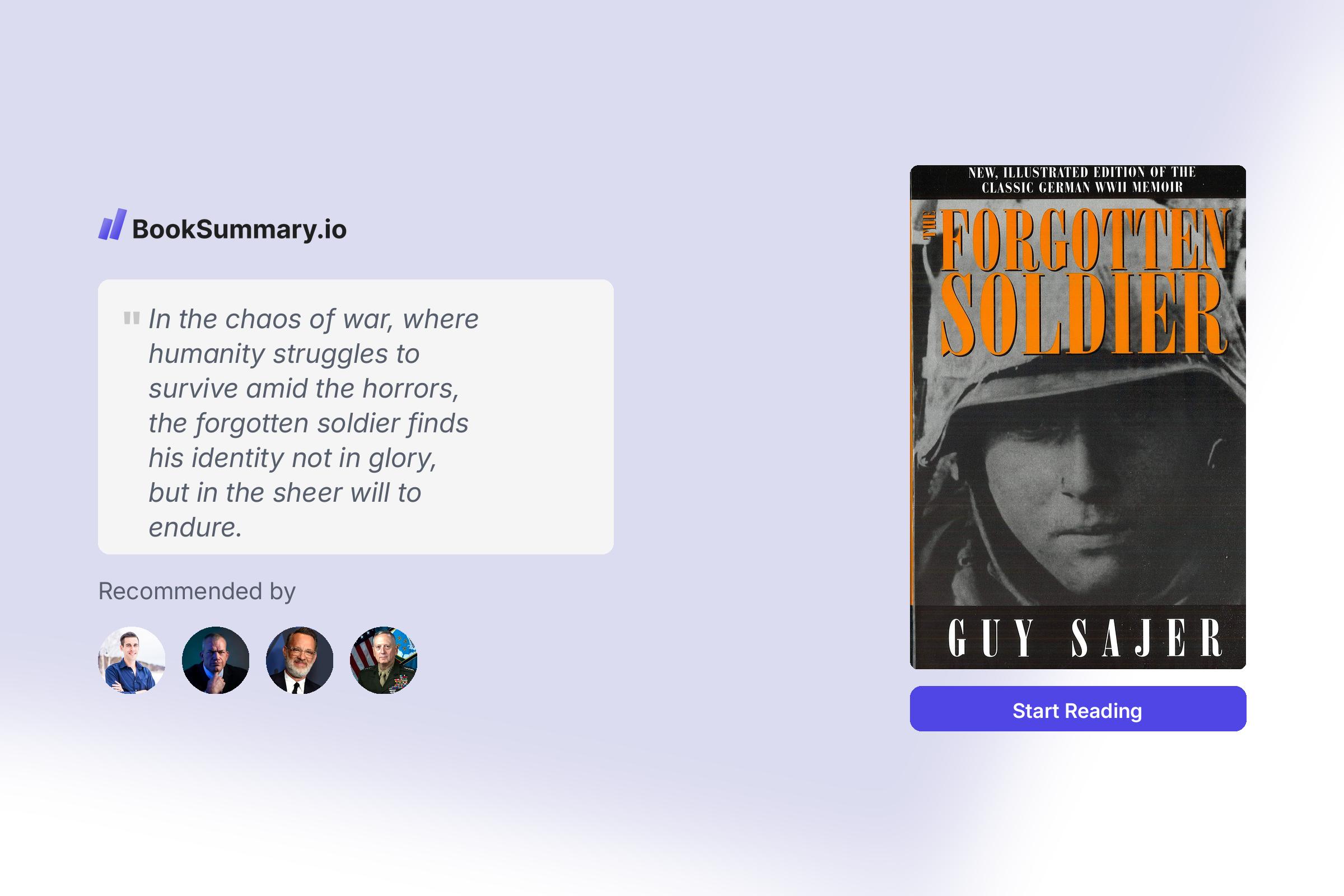 The Forgotten Soldier Book Summary