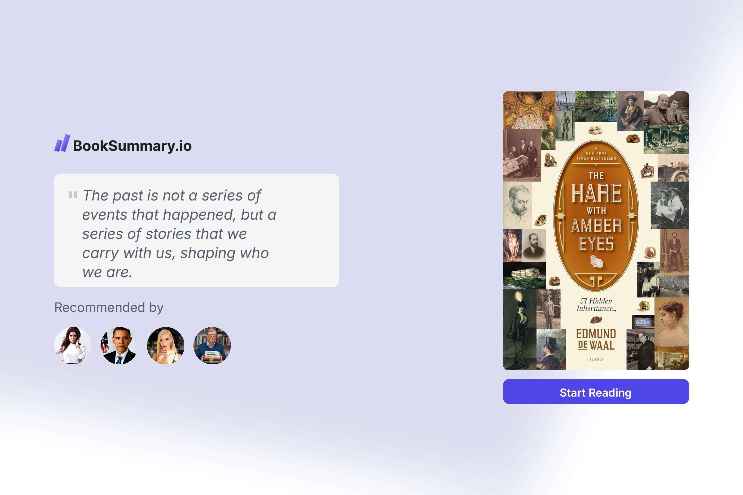 The Hare with Amber Eyes Book Summary