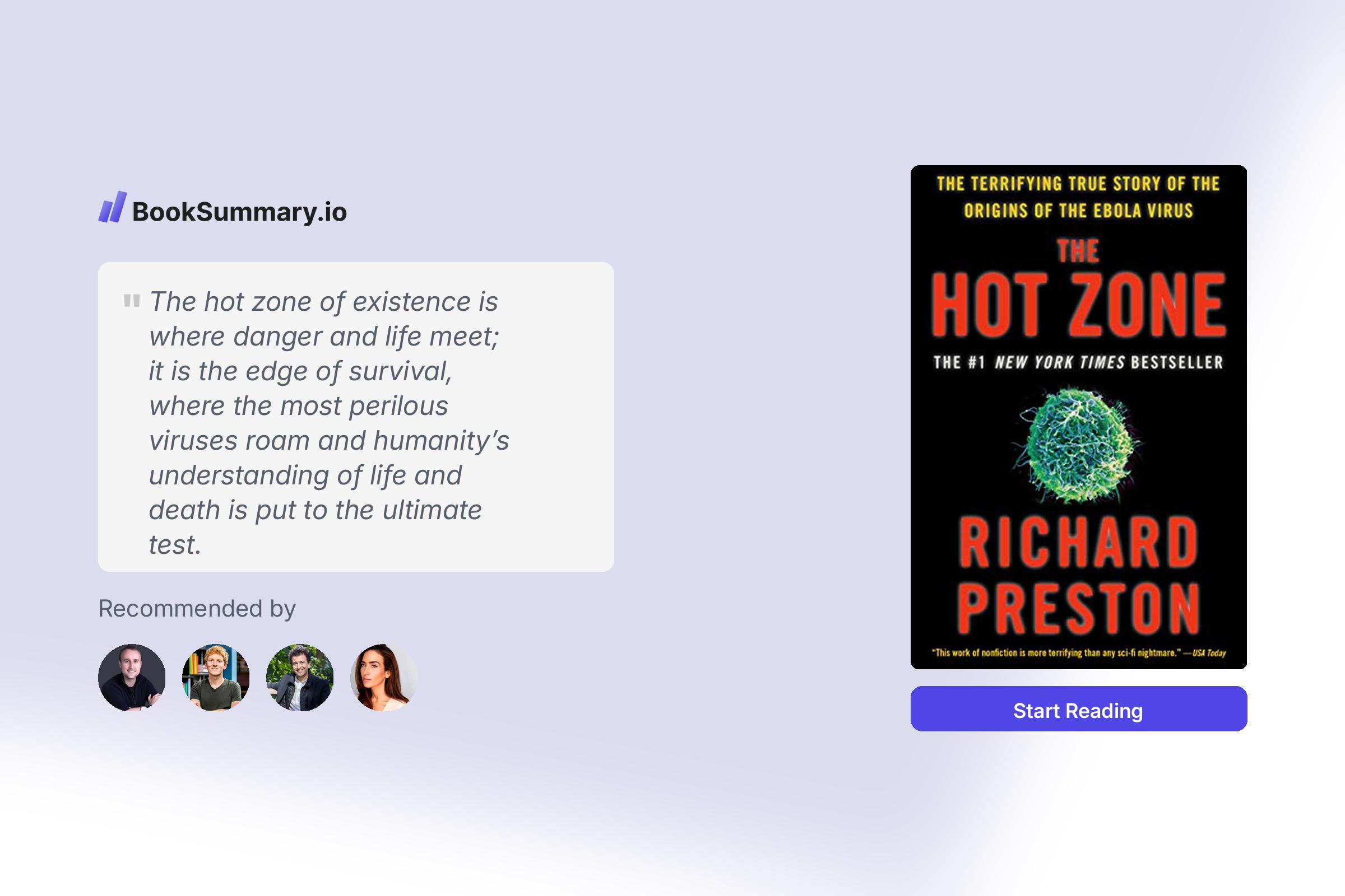 The Hot Zone Book Summary