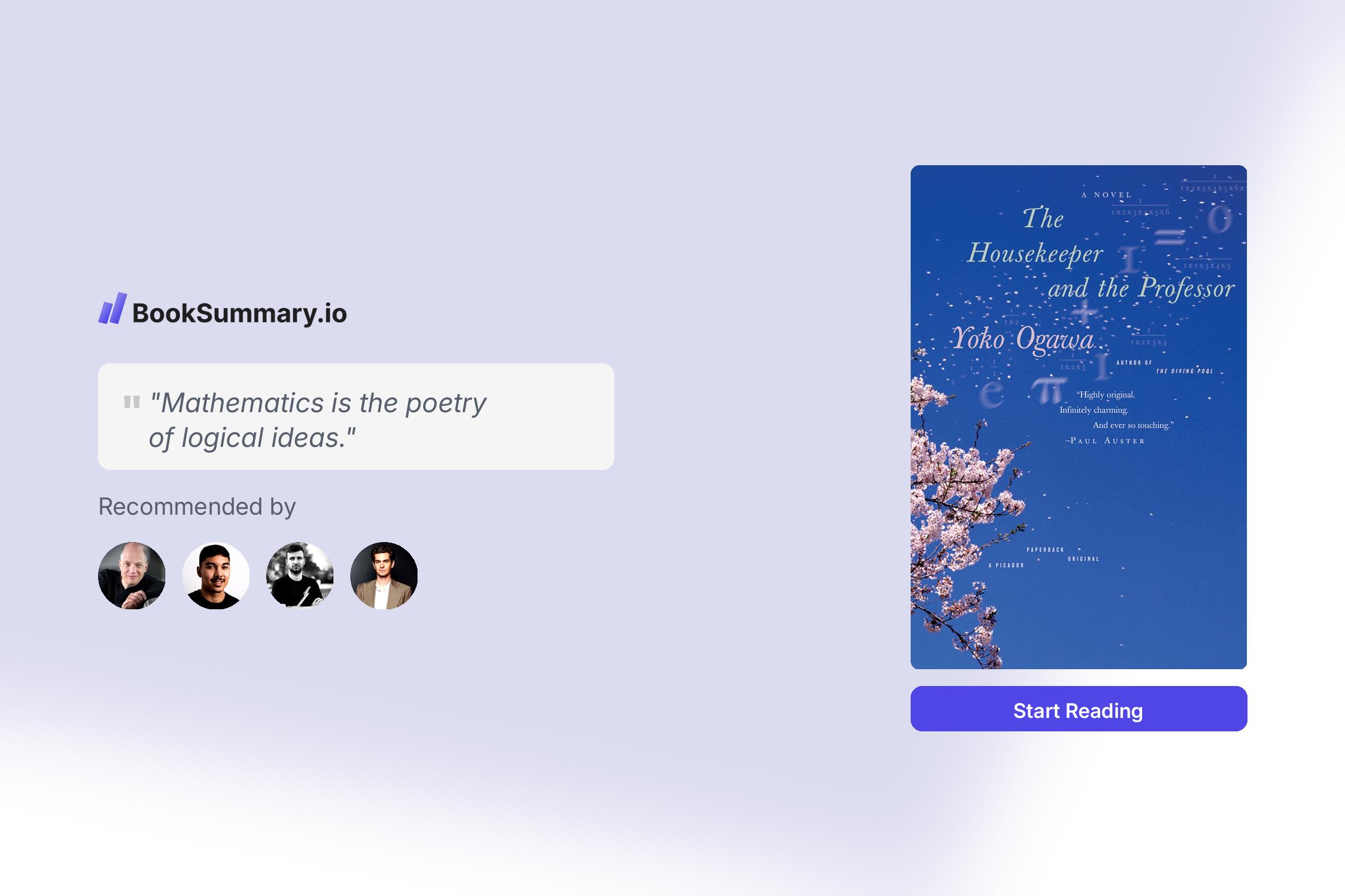 The Housekeeper and the Professor Book Summary