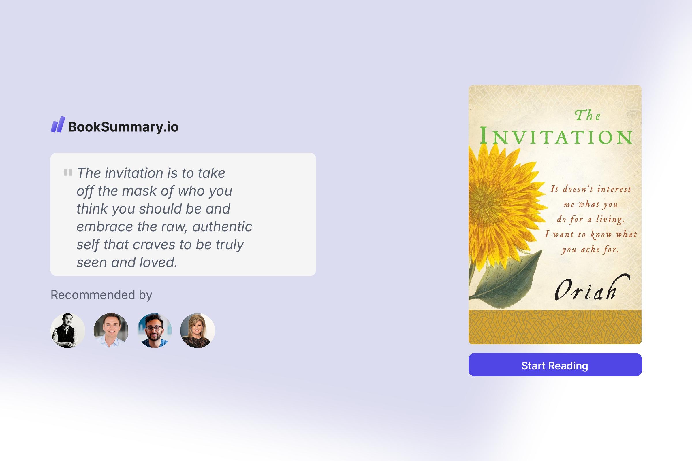 The Invitation Book Summary