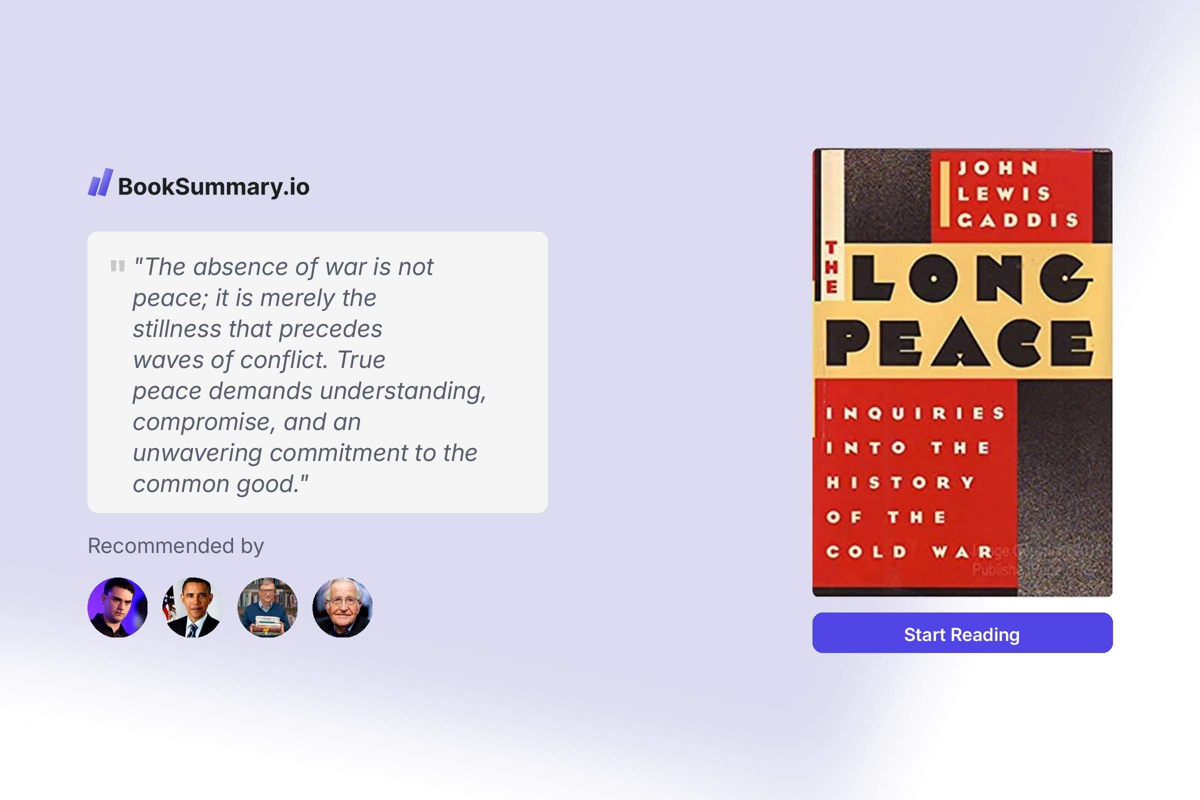 The Long Peace Book Summary