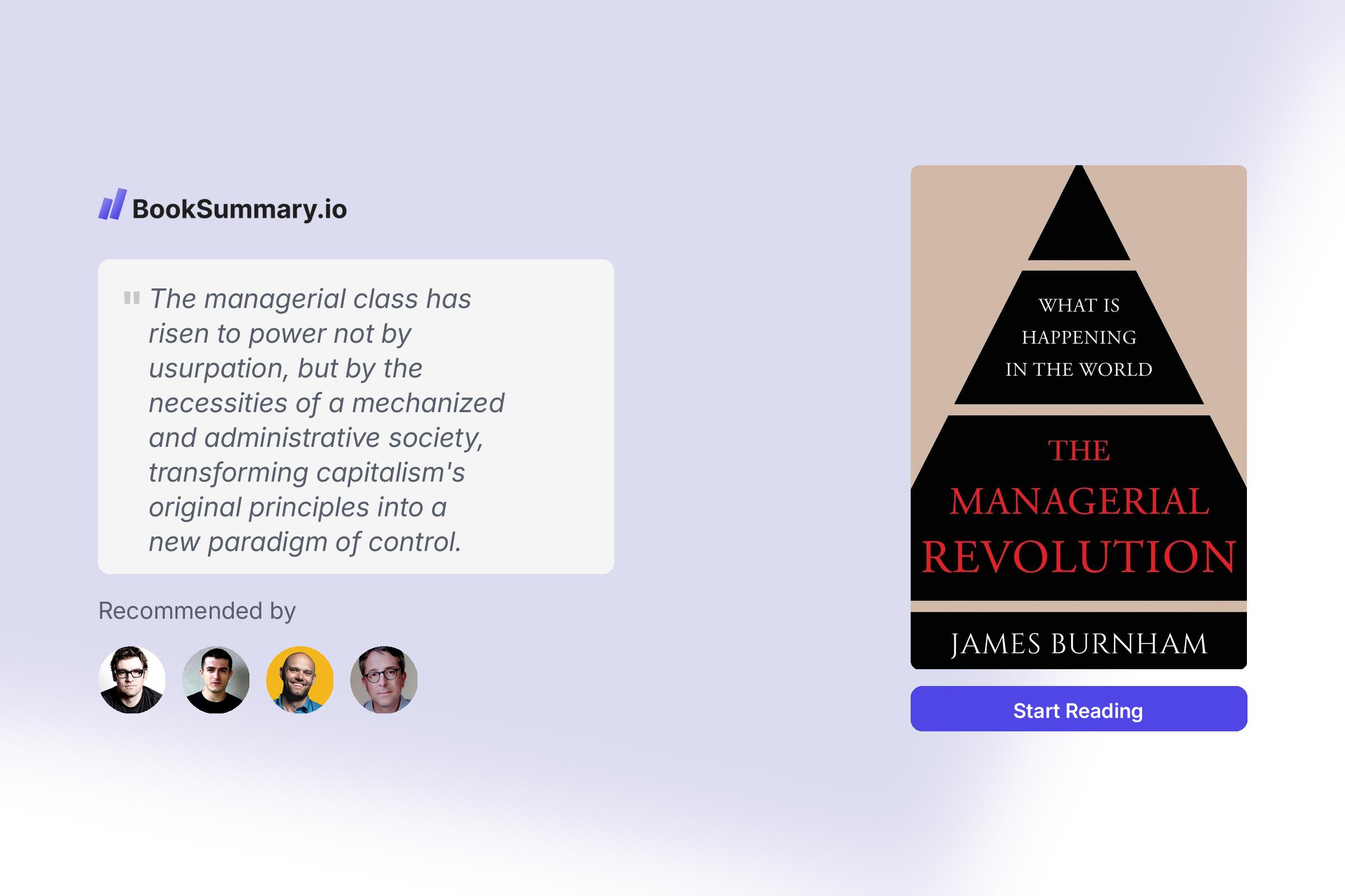 The Managerial Revolution Book Summary