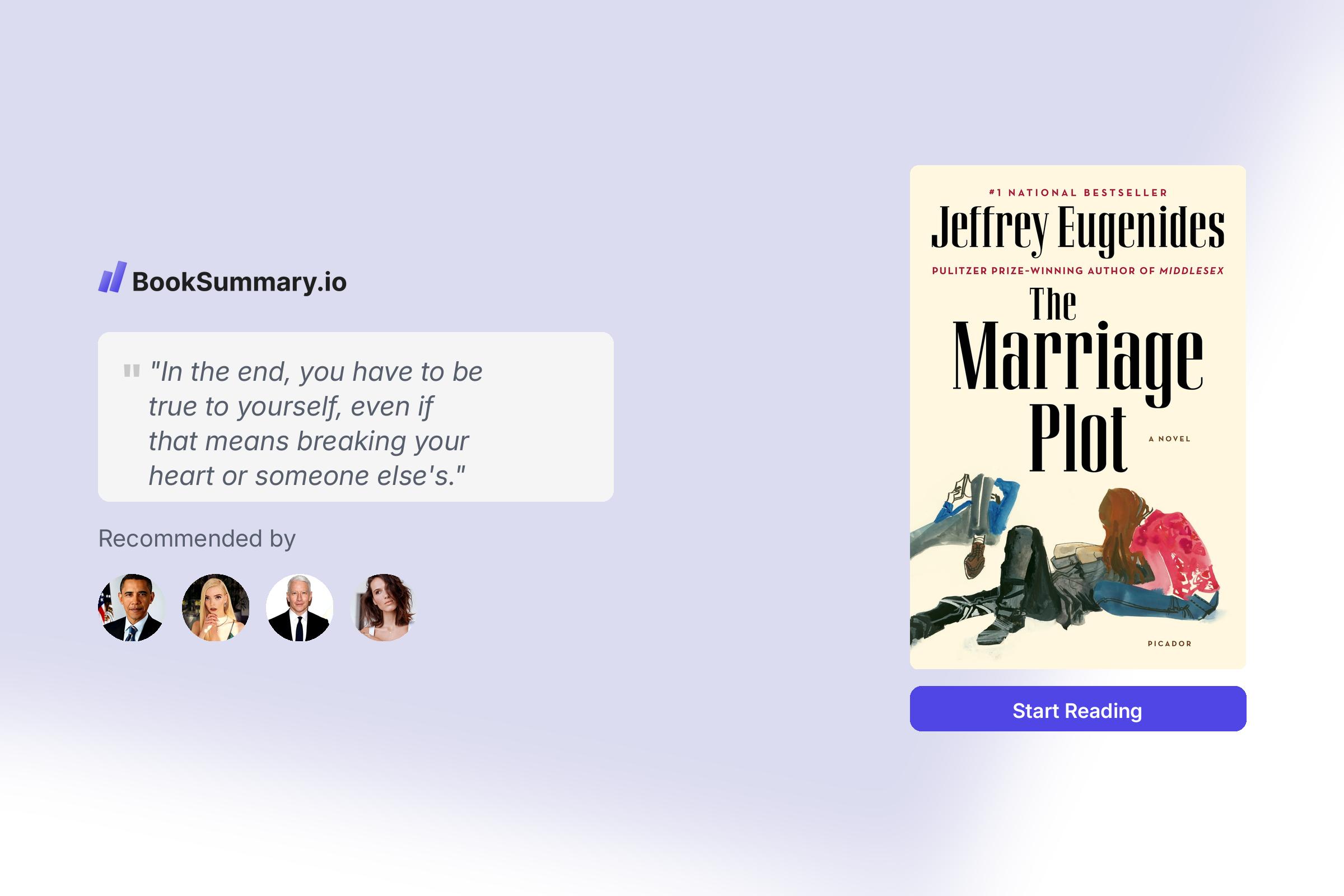 The Marriage Plot Book Summary