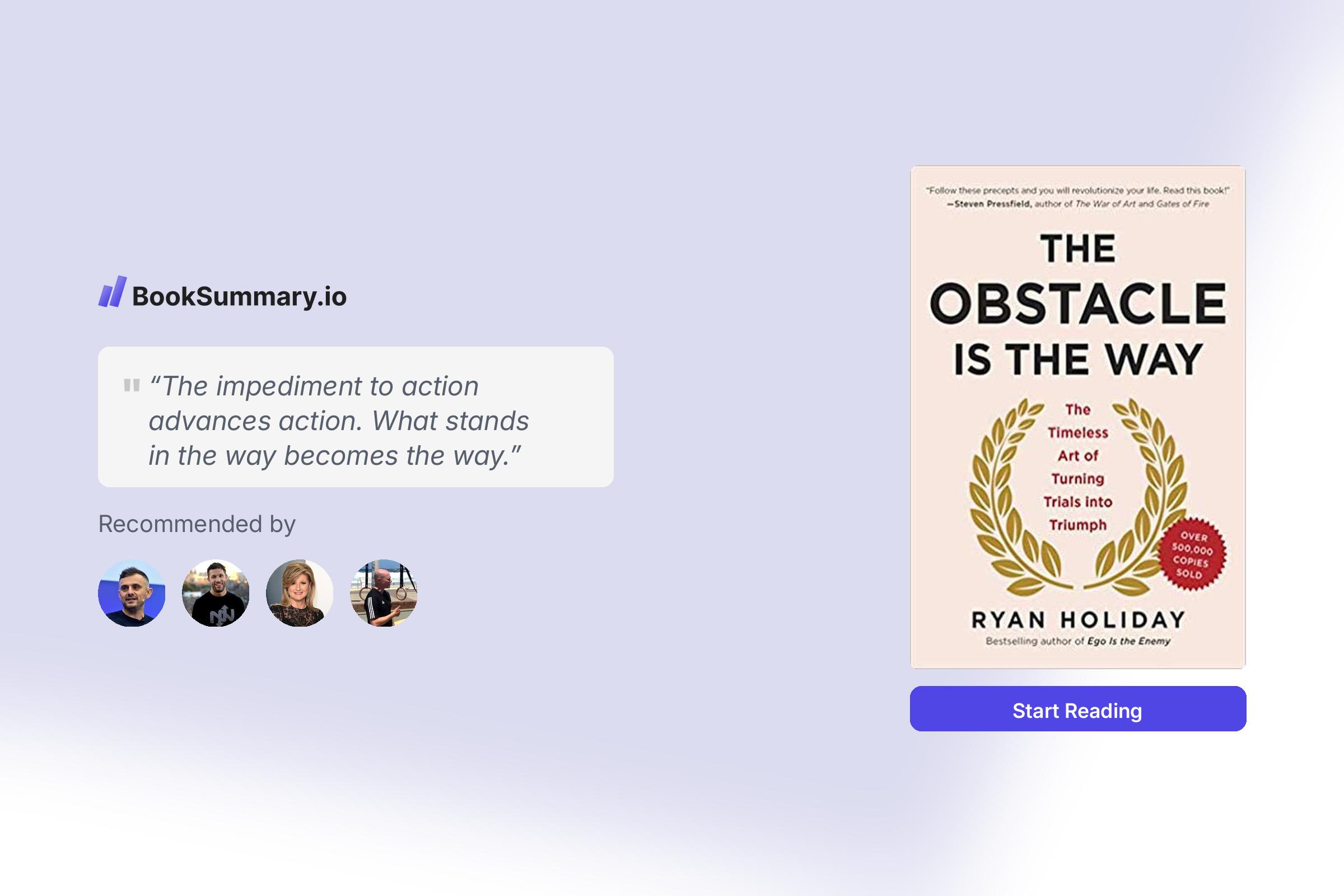The Obstacle Is the Way Book Summary