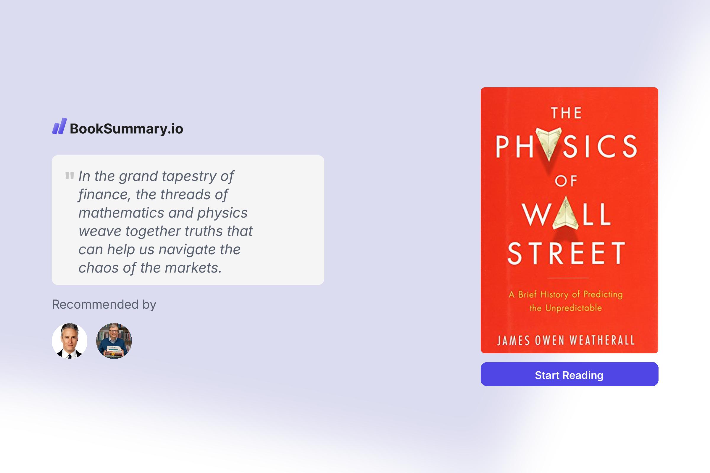 The Physics of Wall Street Book Summary