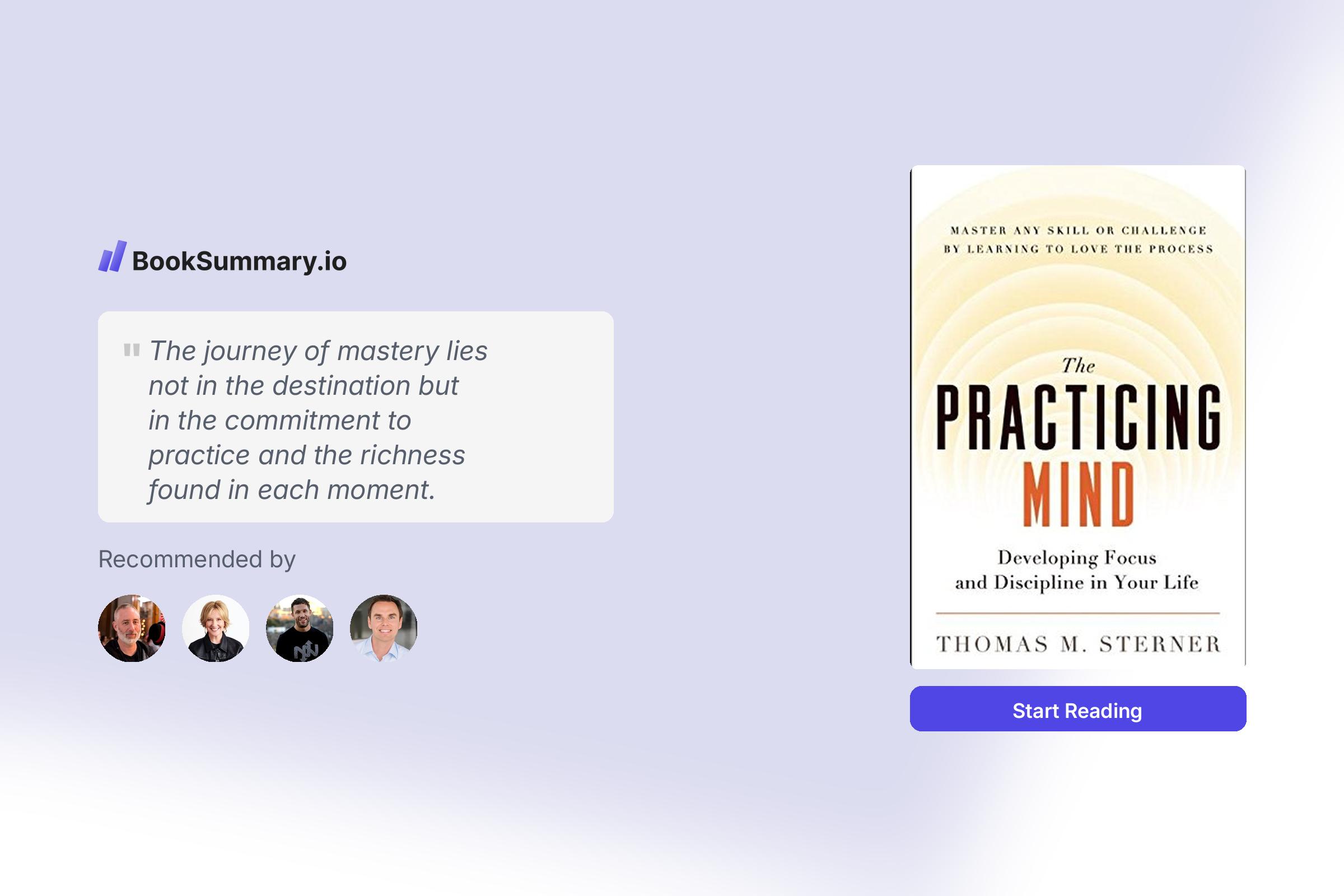 The Practicing Mind Book Summary