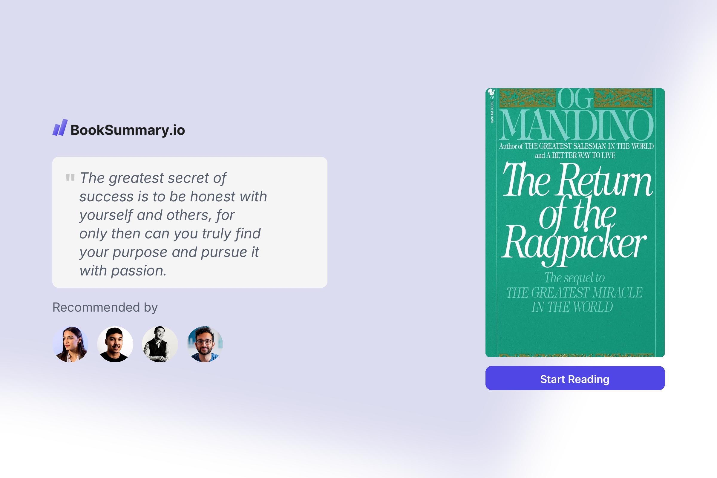 The Return of the Ragpicker Book Summary