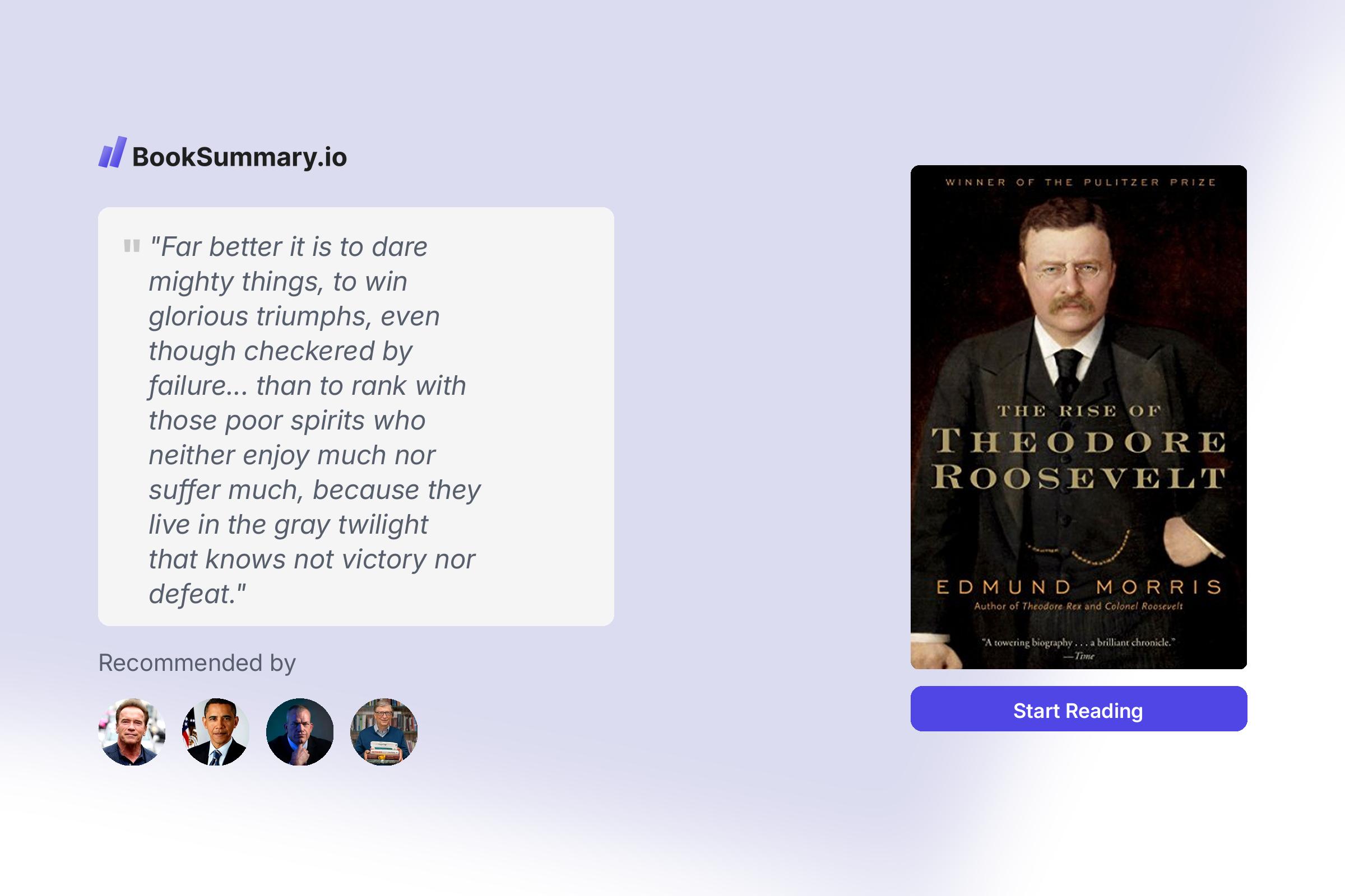 The Rise of Theodore Roosevelt Book Summary