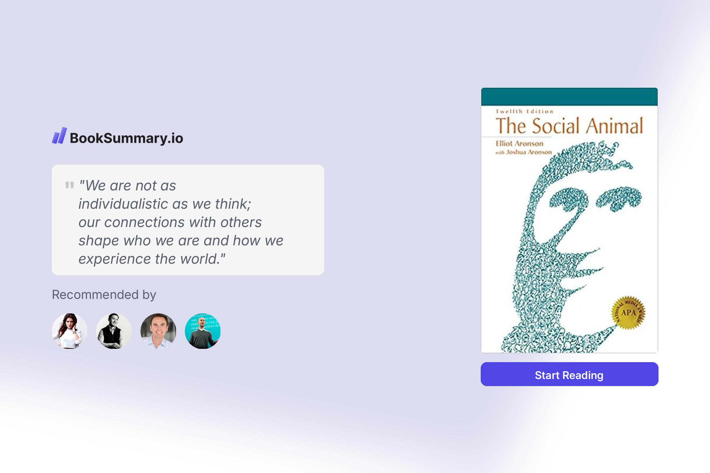 The Social Animal Book Summary