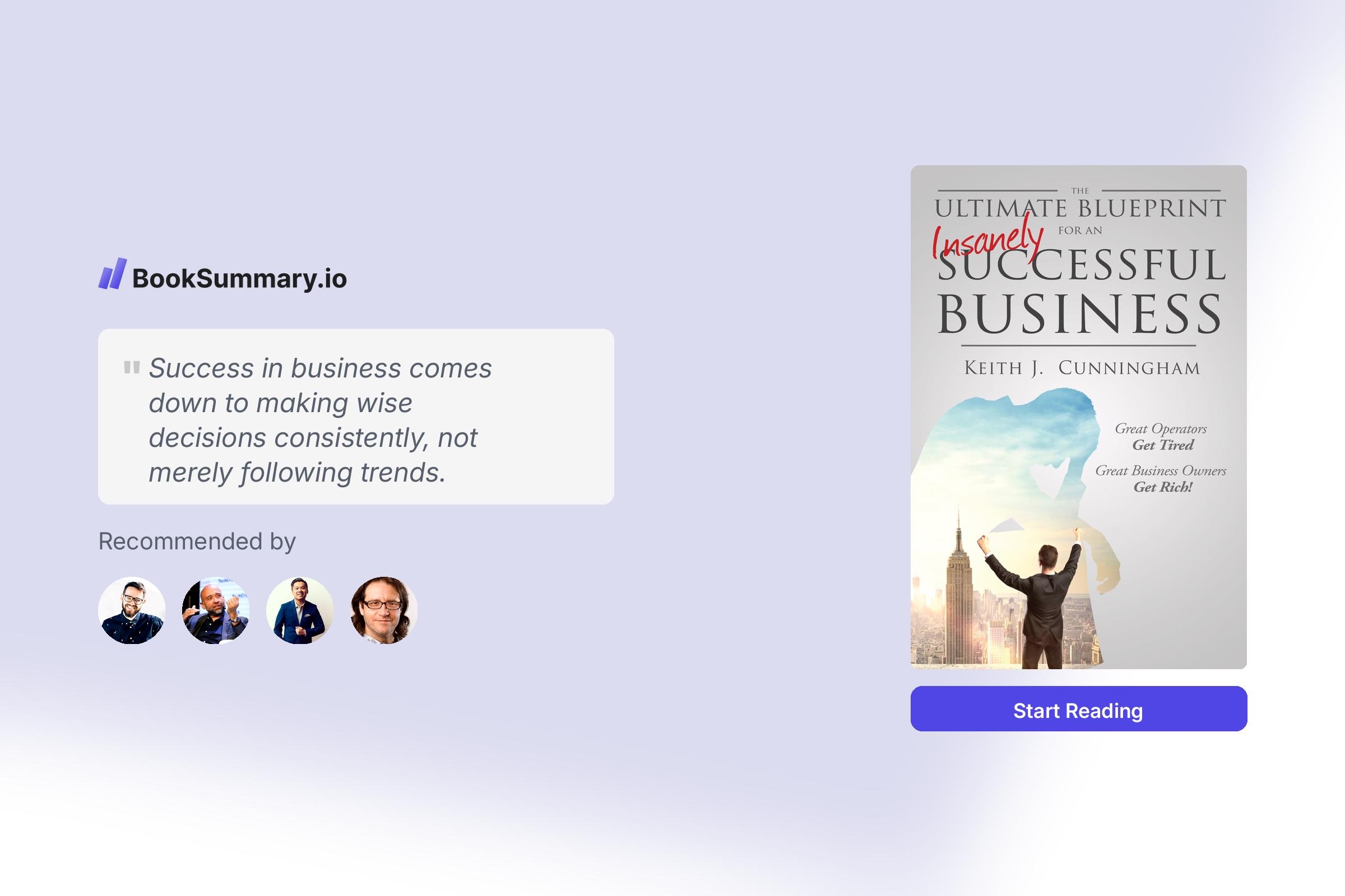 The Ultimate Blueprint for an Insanely Successful Business Book Summary