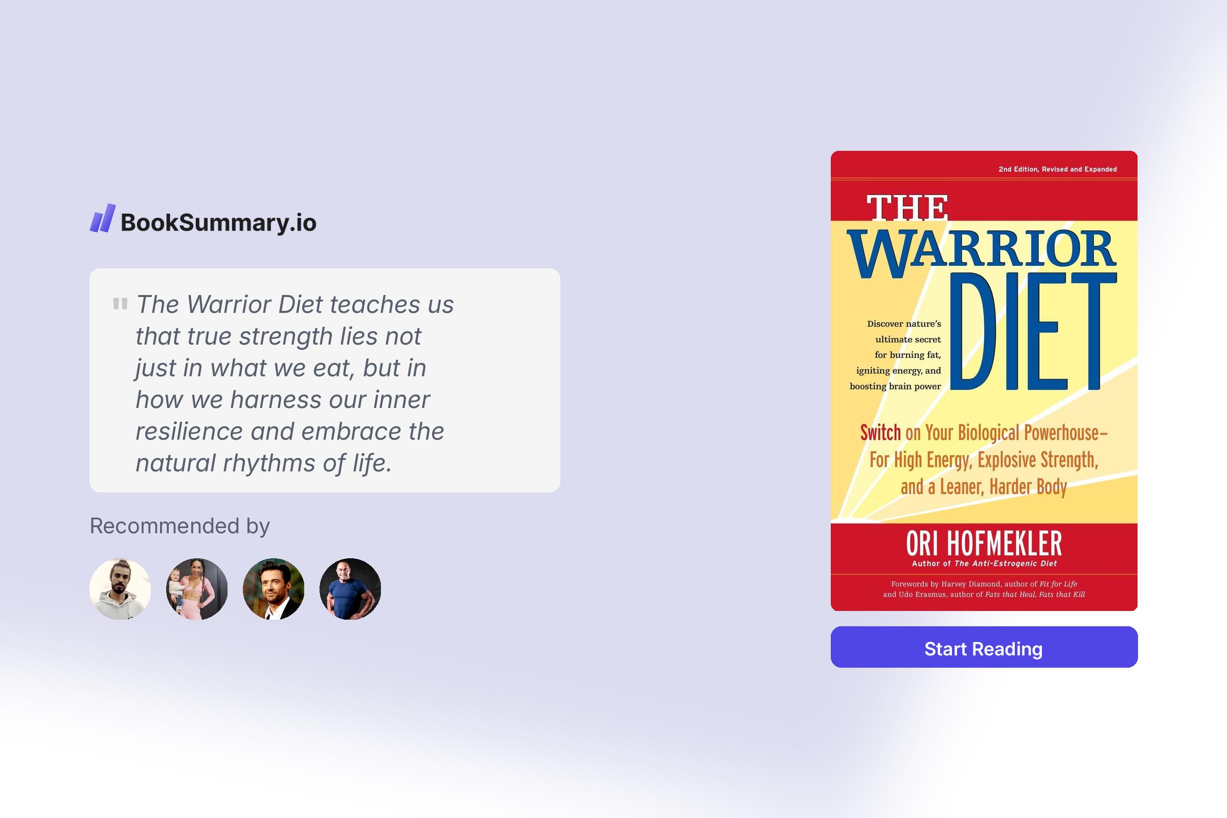 The Warrior Diet Book Summary