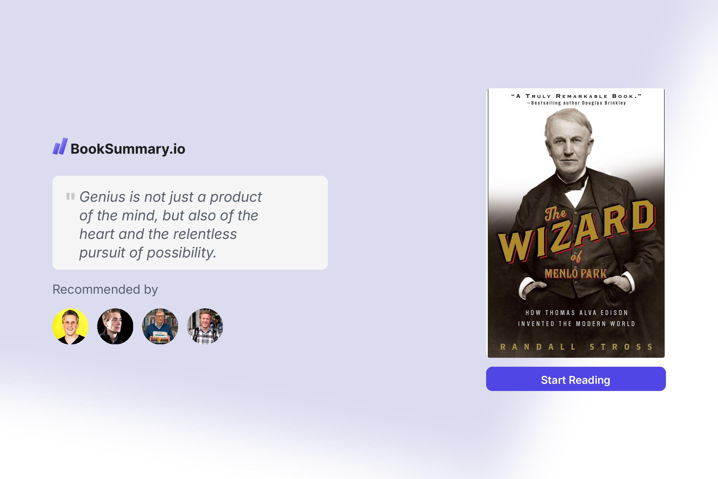 The Wizard of Menlo Park Book Summary