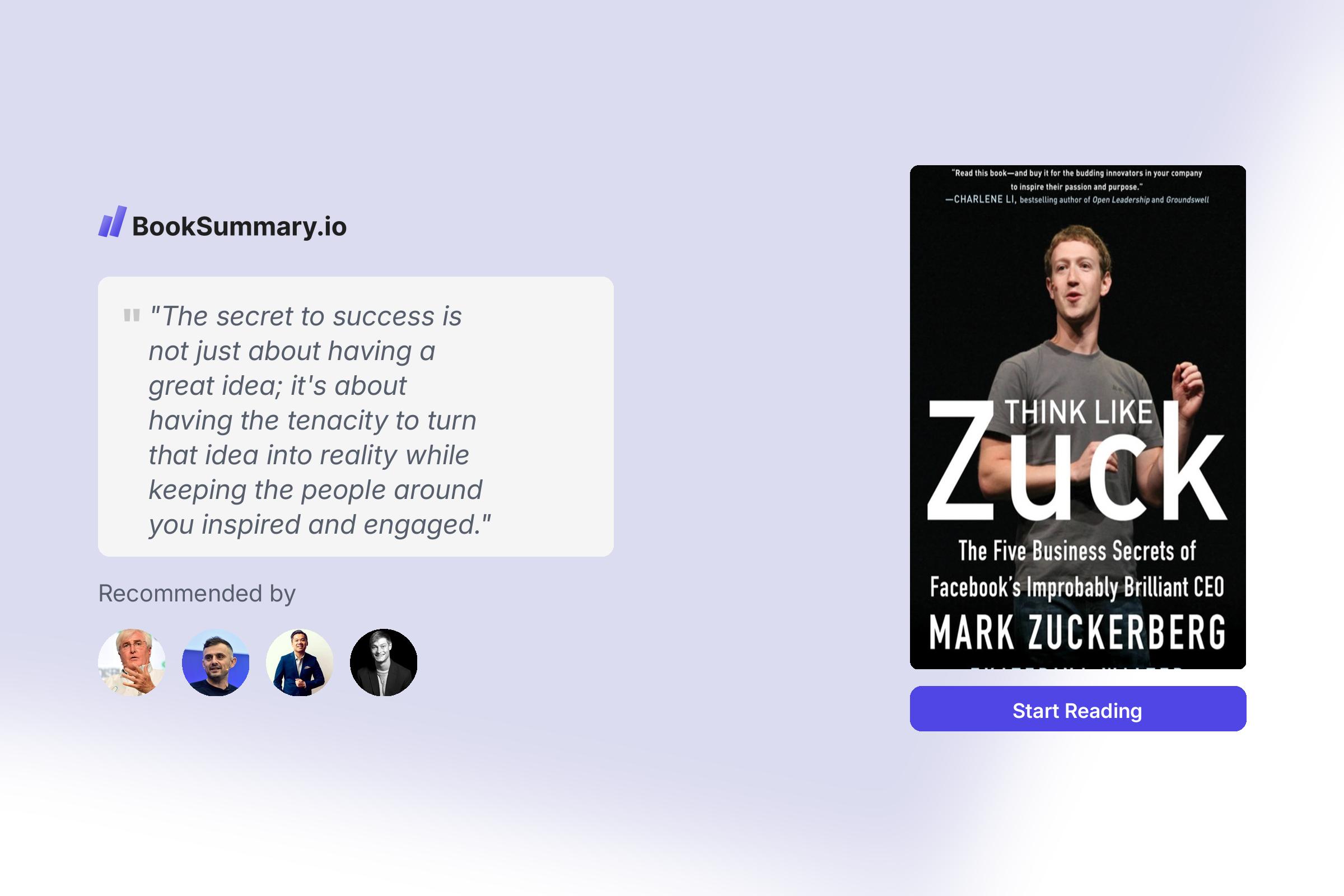 Think Like Zuck Book Summary