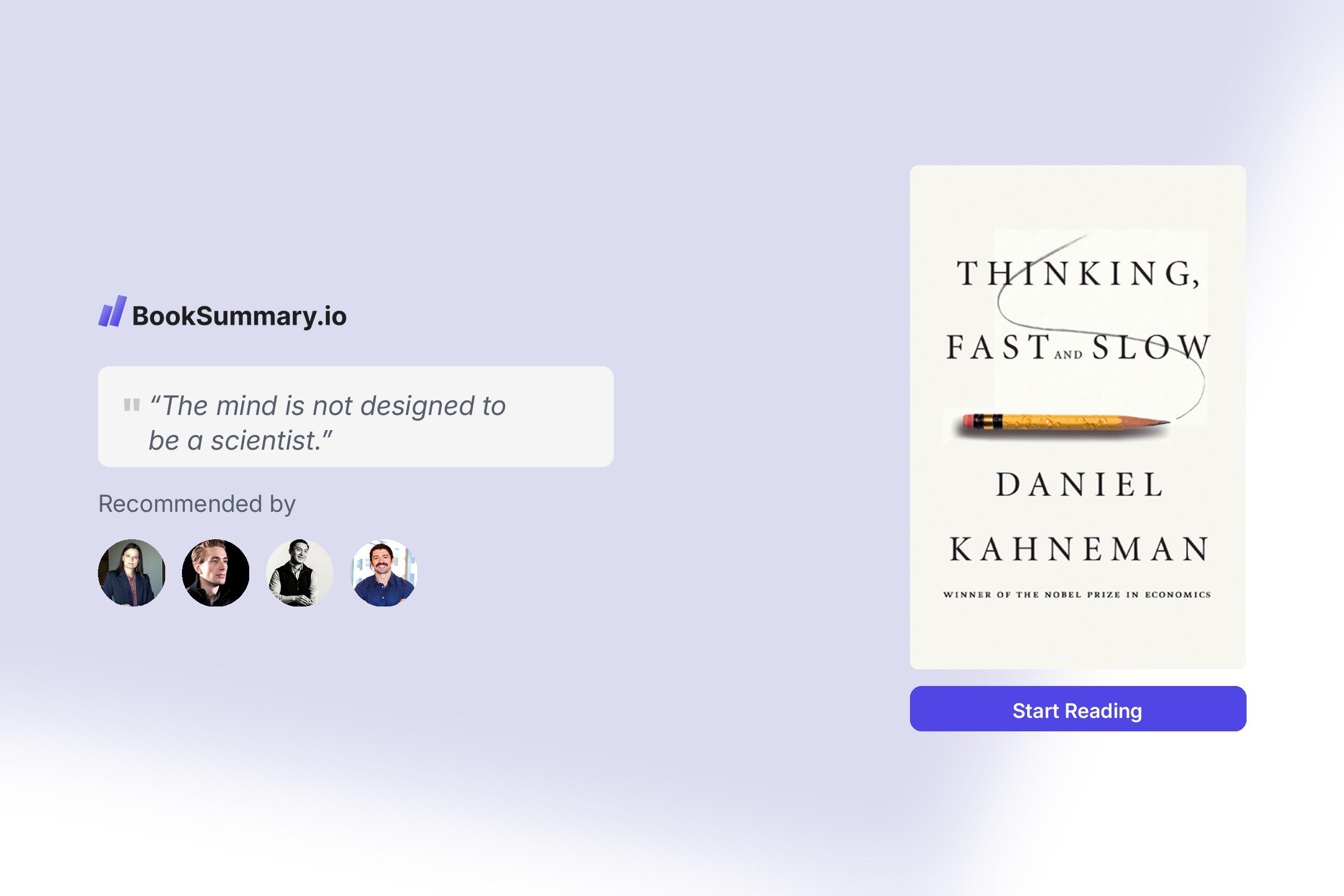 Thinking, Fast and Slow Book Summary